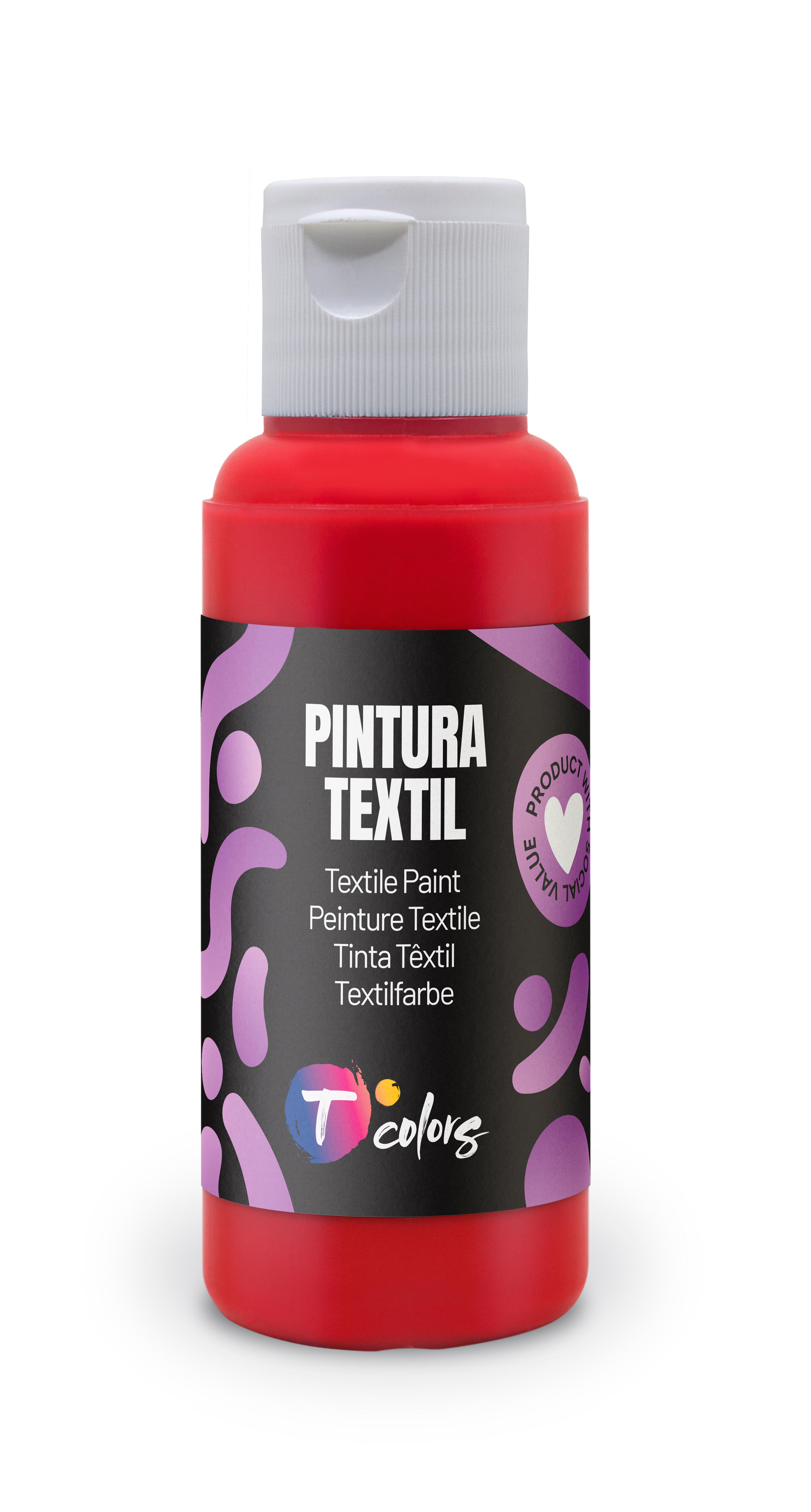 Pintura textil TCOLORS 80ml rojo | Leroy Merlin