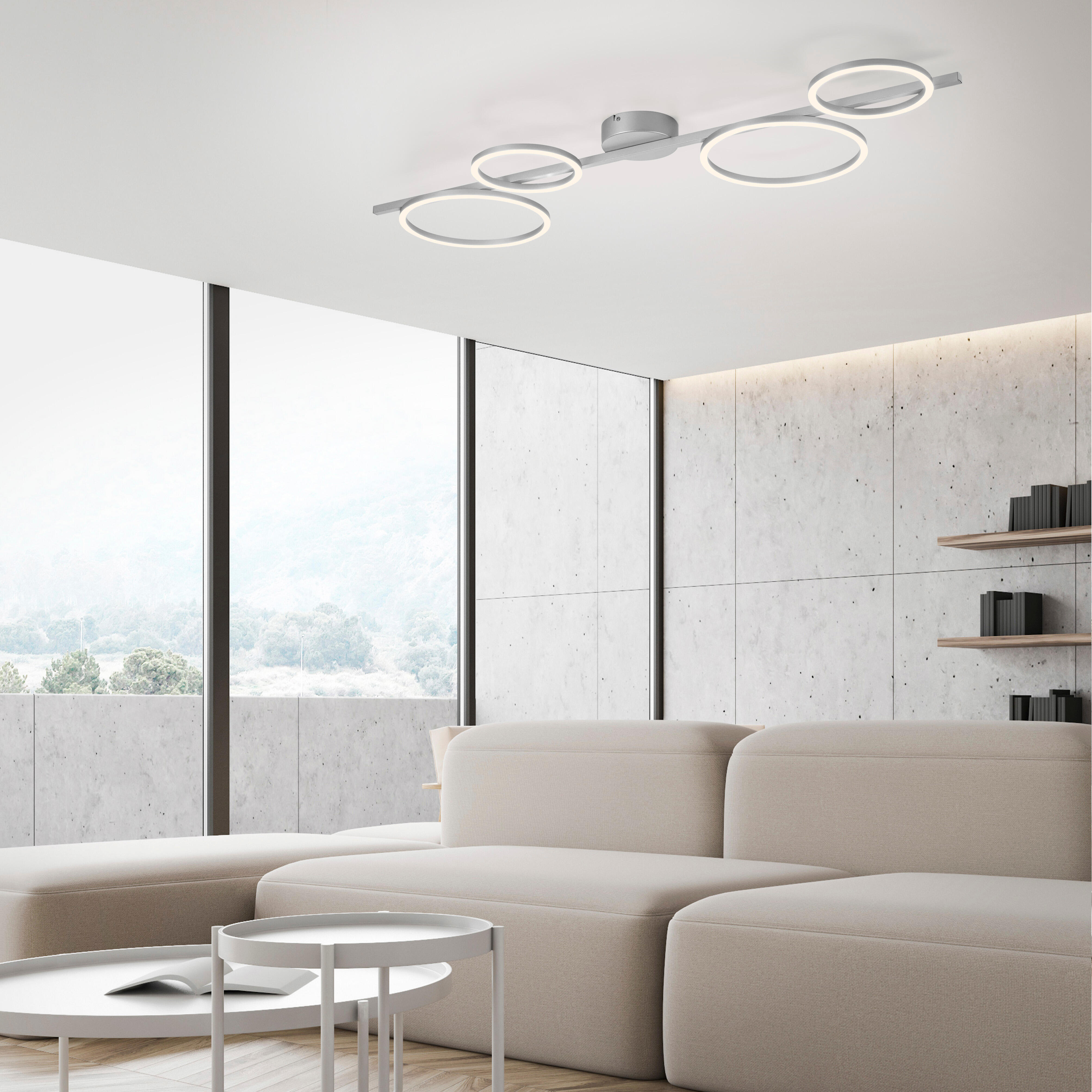 Plafón RITUS módulo LED L.1,2 gris 42 cm blanco | Leroy Merlin