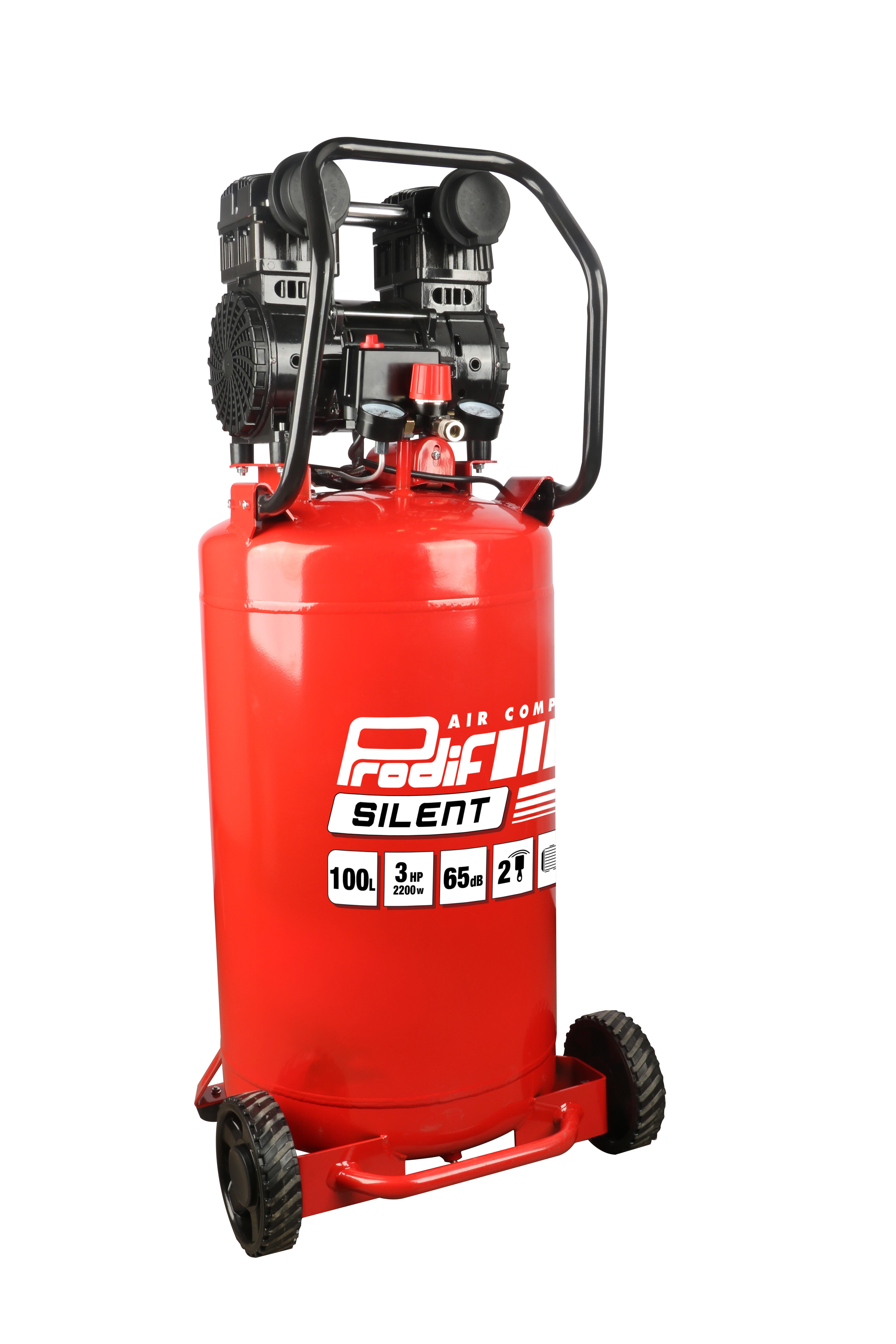 Compresseur 100L 3CV 8 bars sans huile SIL103V PRODIF | Leroy Merlin