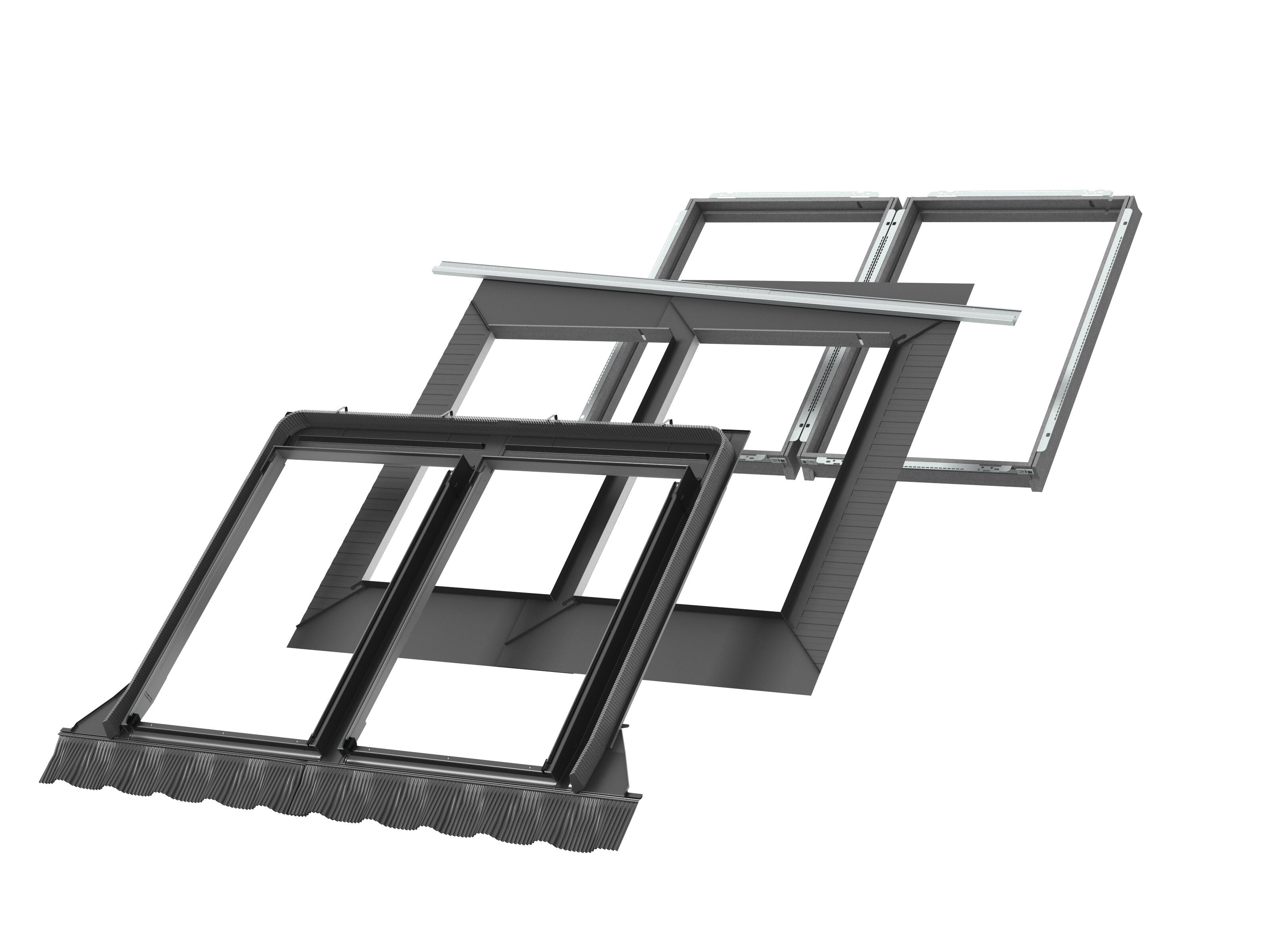 Raccord jumo 2 fenêtres de toit, pose standard sur tuiles EKW SK06 ...
