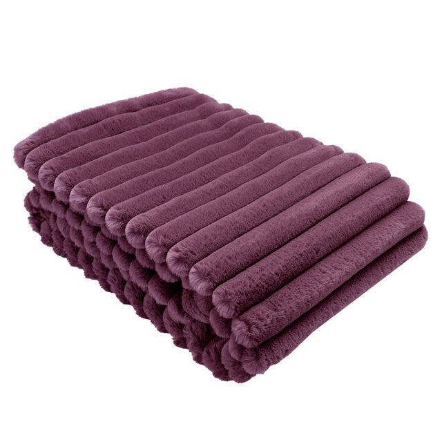 Plaid mauve au meilleur prix | Leroy Merlin