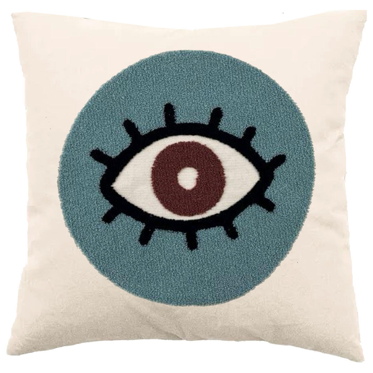 Coussin Teddy, bleu l.45 x L.45 cm | Leroy Merlin