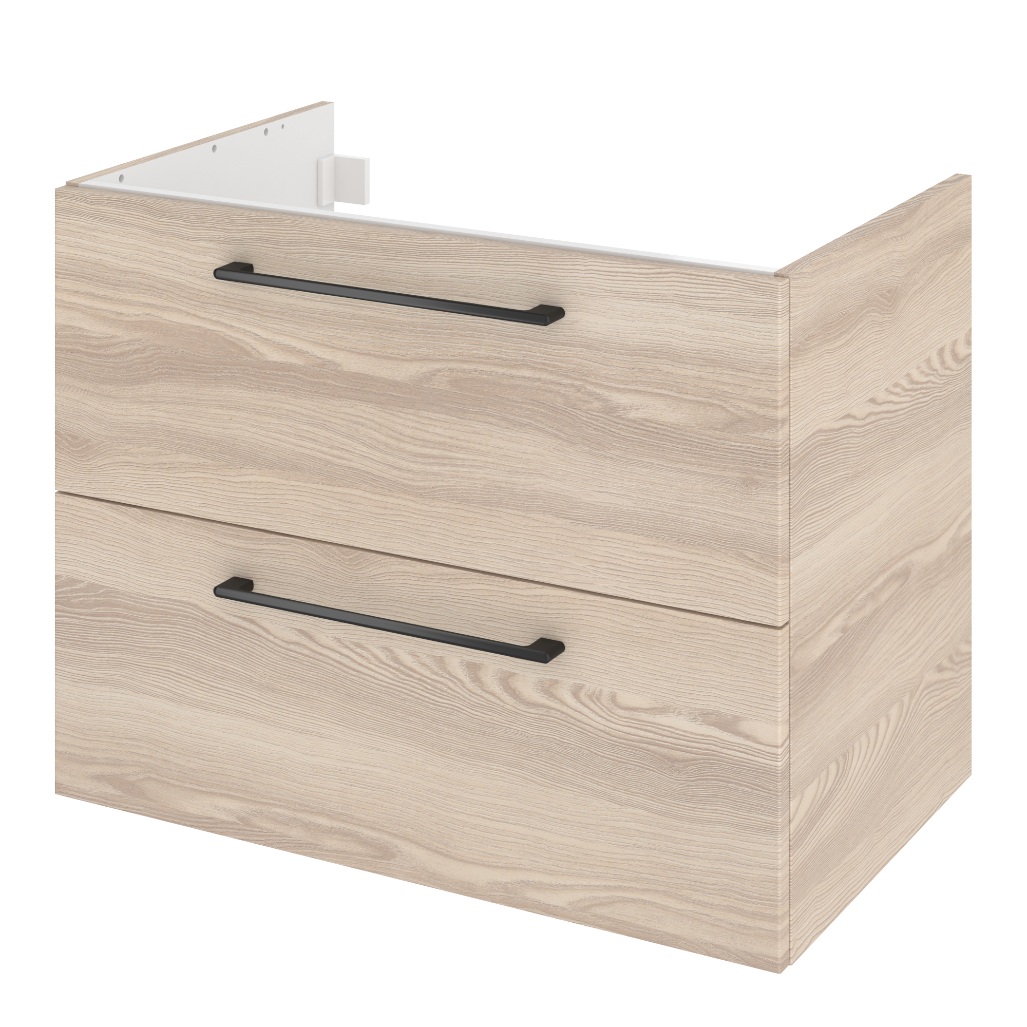 Meuble sous-vasque, 2t L.60cm x H.58cm x P.46cm effet frêne ribeira Remix | Leroy Merlin