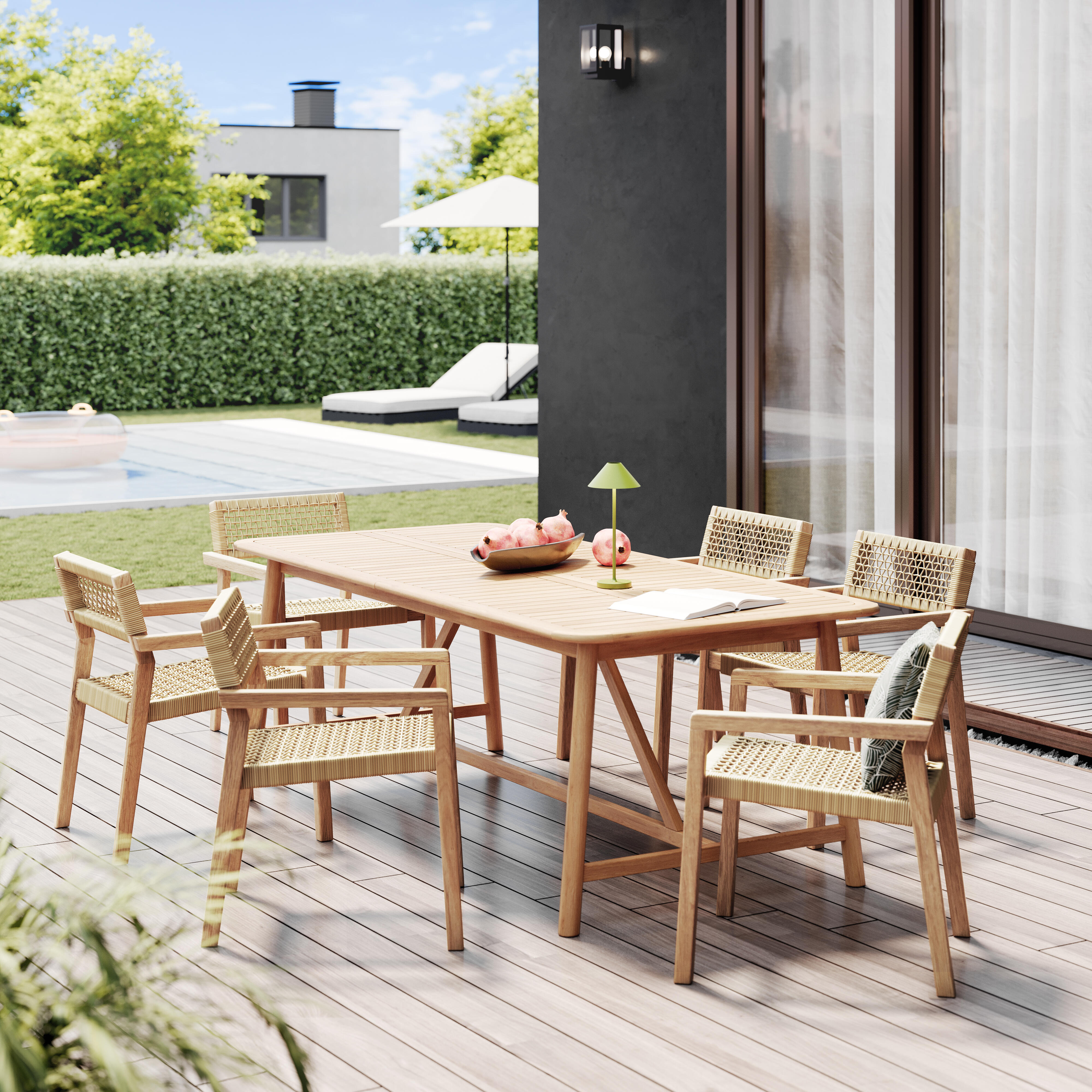 Conjunto de muebles de jardín para 6 comensales | Leroy Merlin