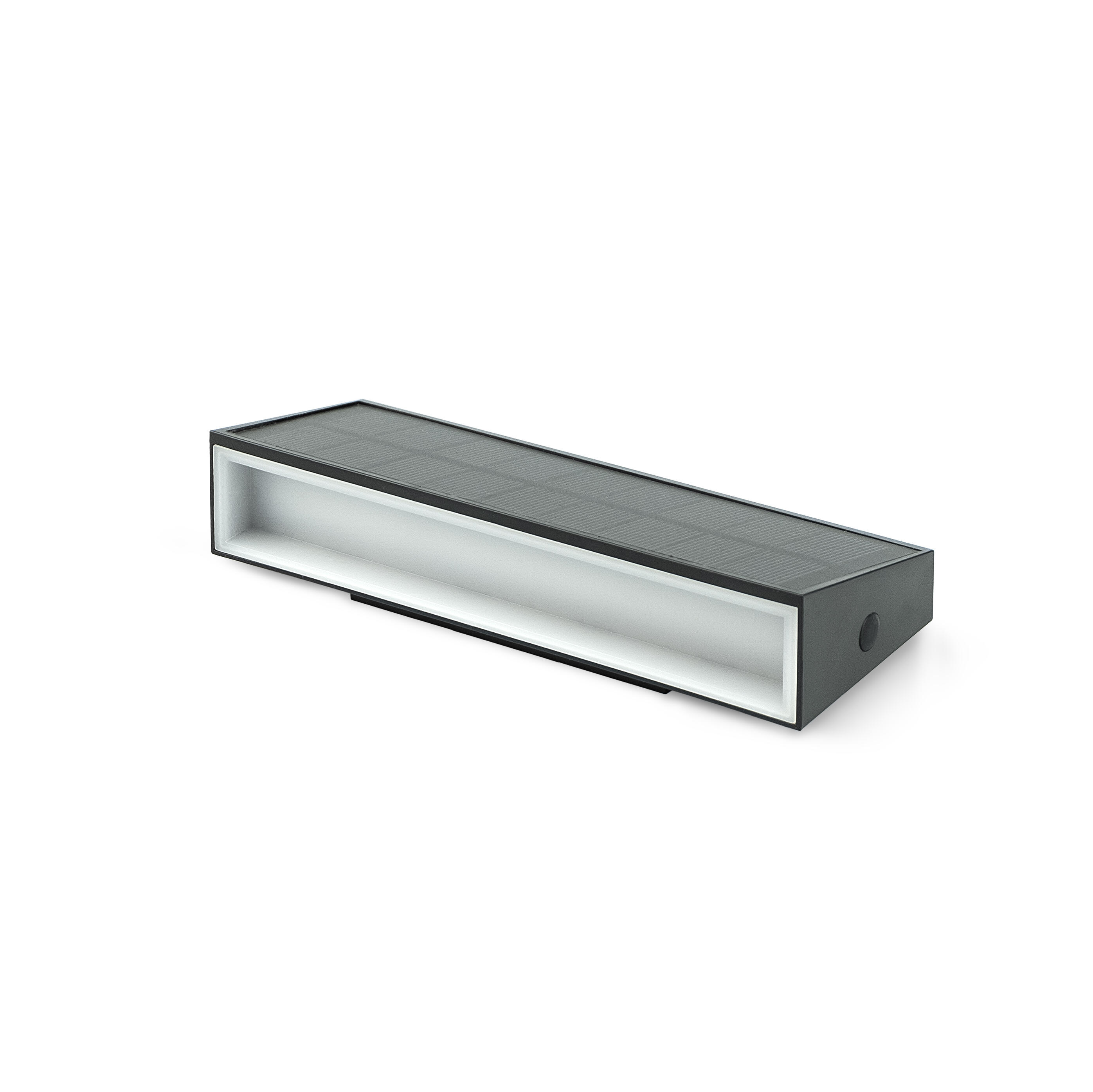 Aplique solar exterior luz LED blanco neutro GARZA Veta negro IP65 ...