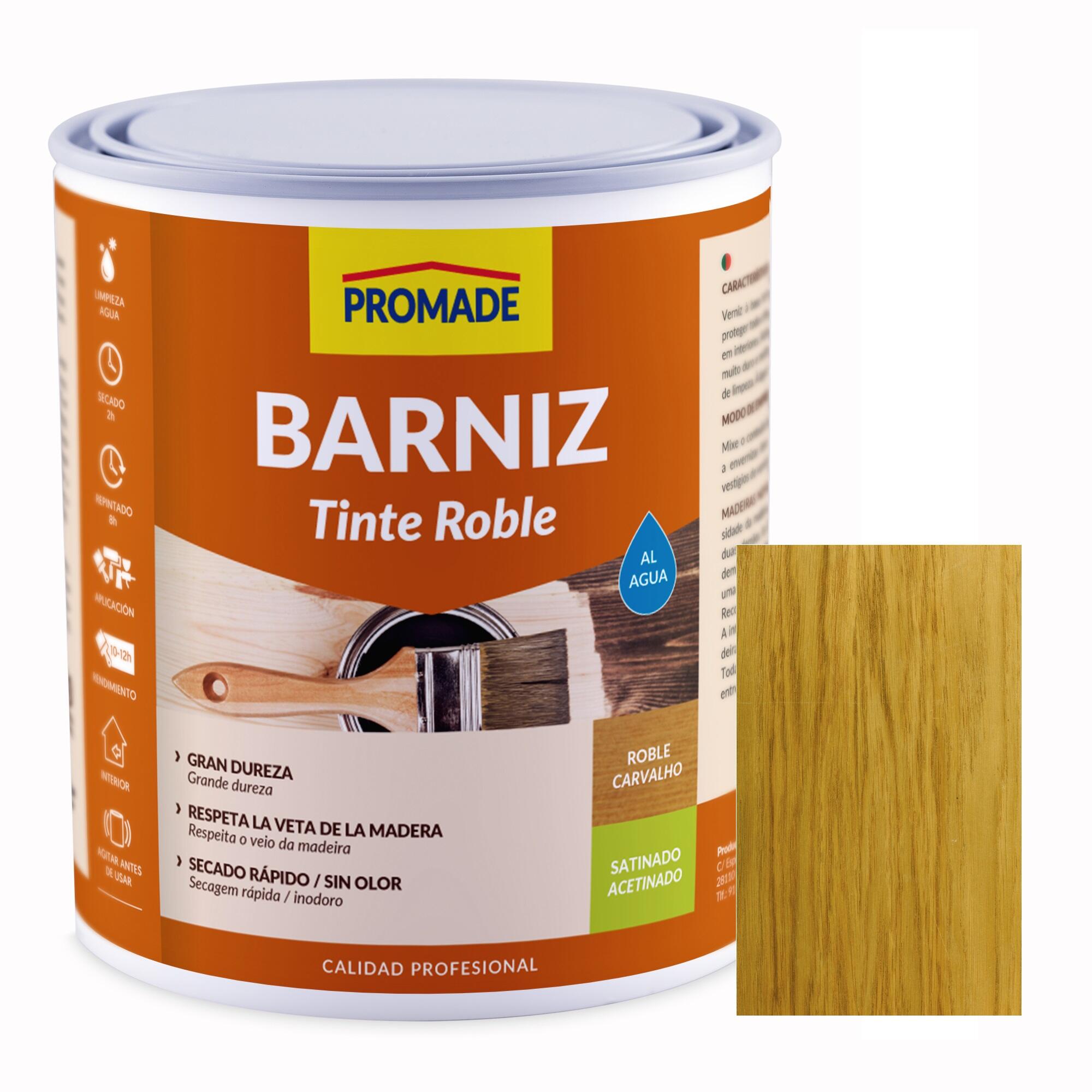 Barniz de madera interior satinado PROMADE 750ml Roble | Leroy Merlin