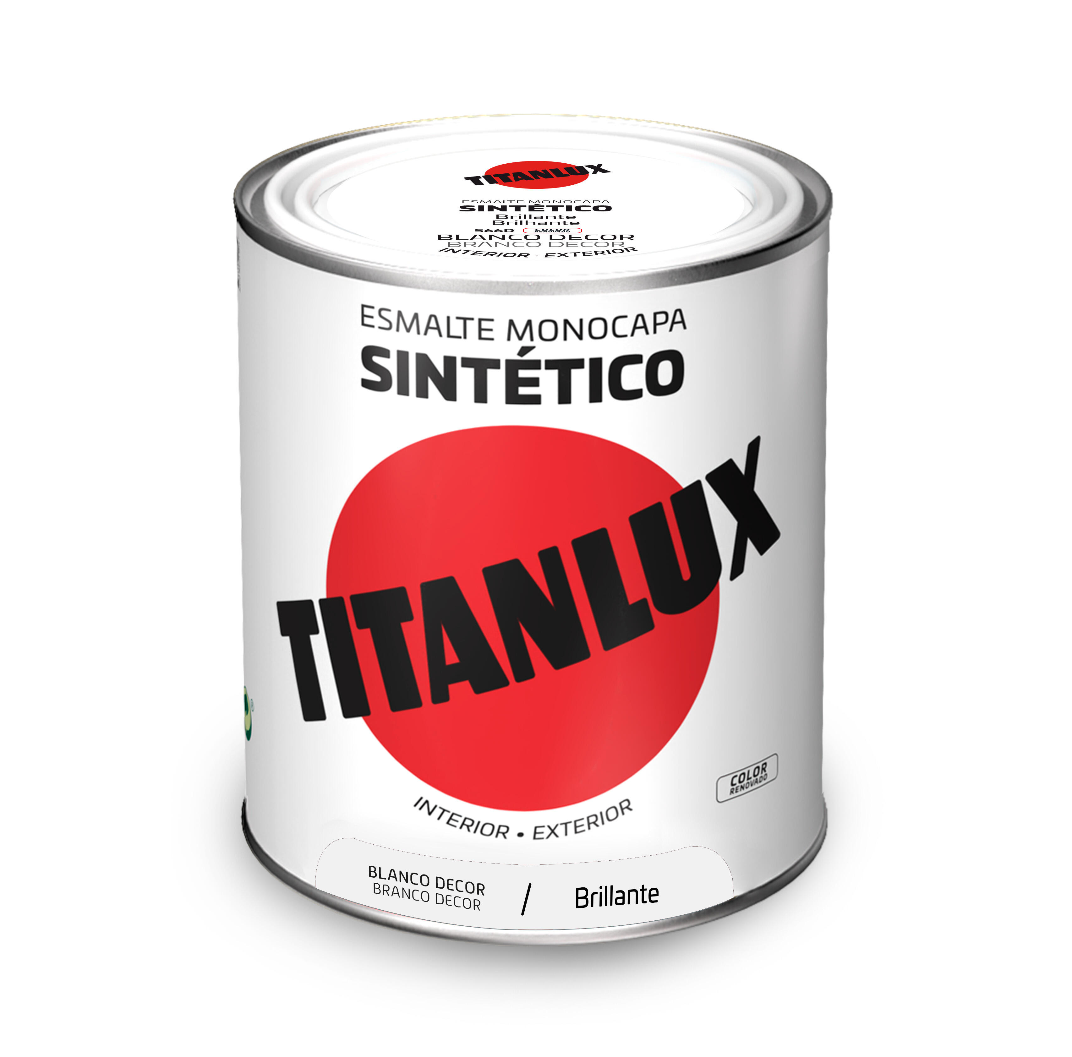 Esmalte de interior sintético TITANLUX color blanco brillante 750ml ...