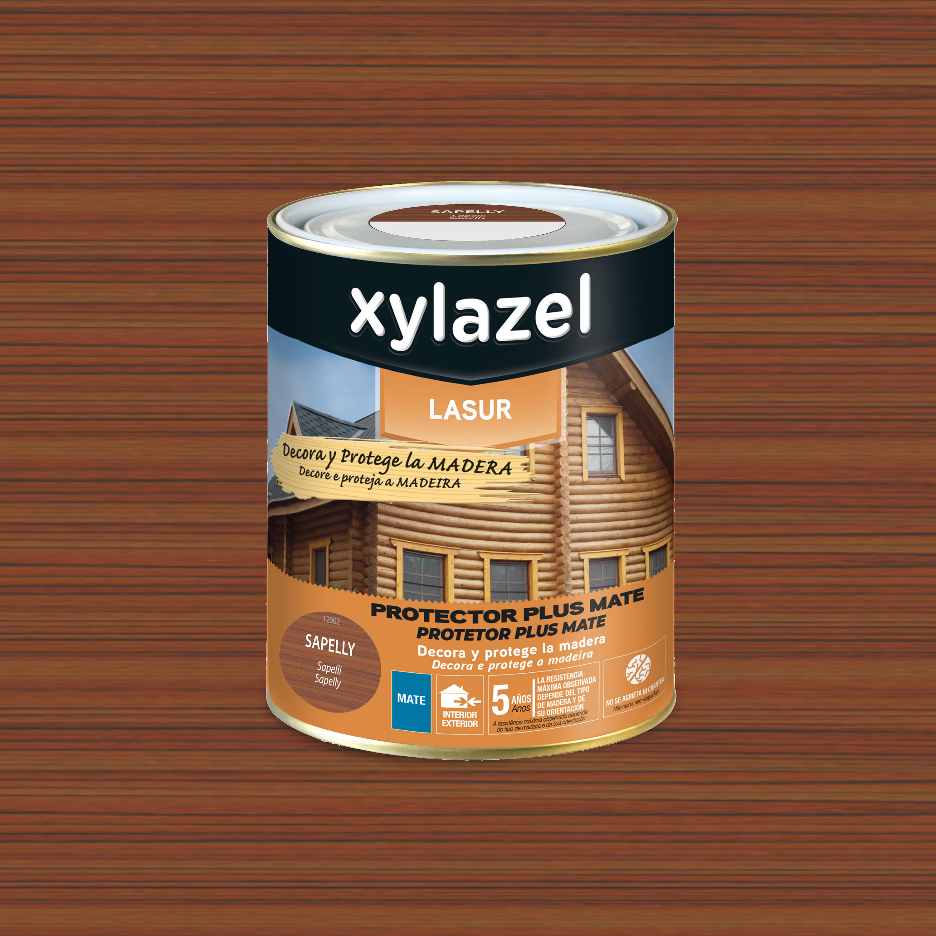 Protector madera exterior color sapeli para caseta de jardín, ventana ...