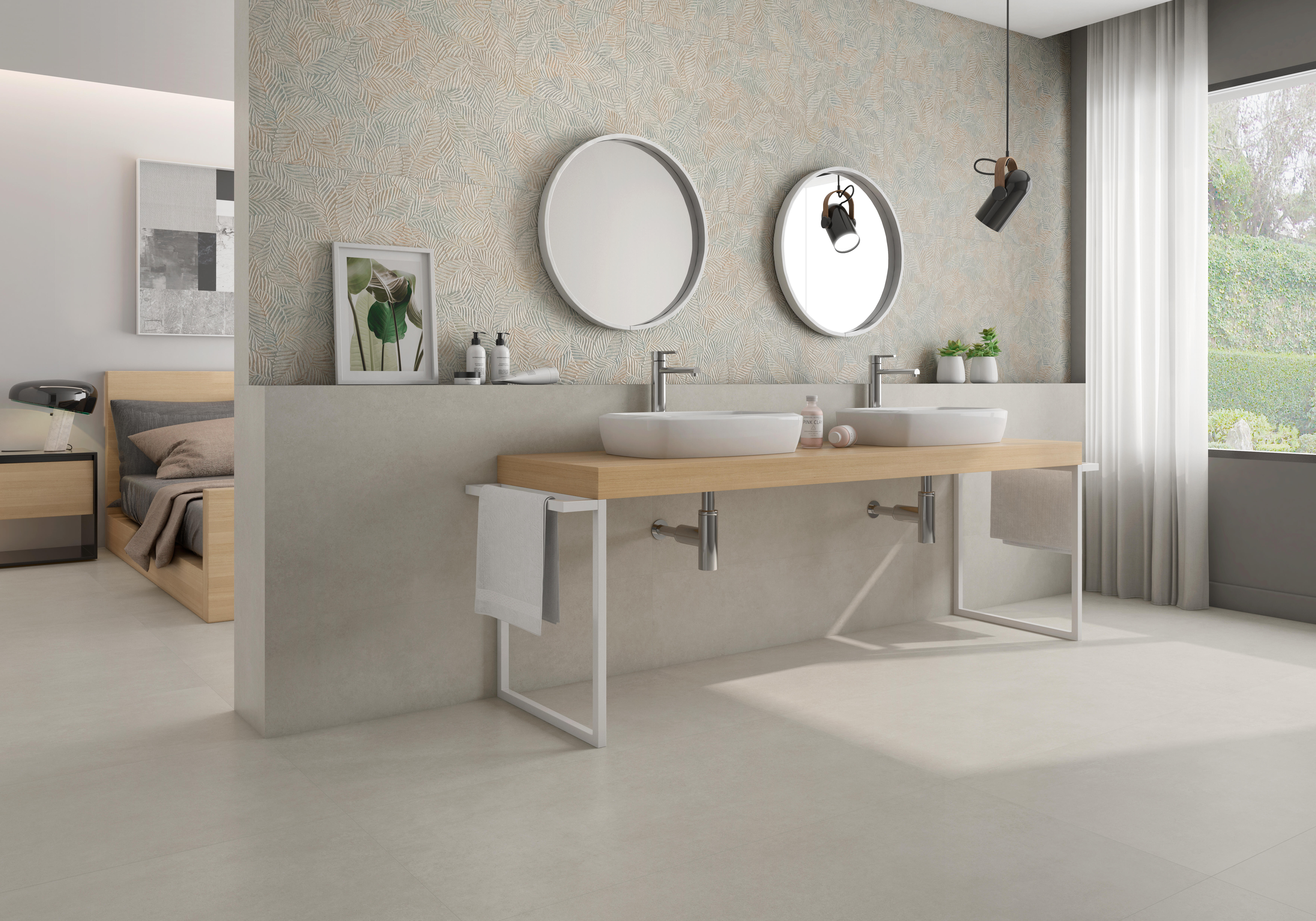 Suelo porcelánico Logan efecto cemento arena 60x60 cm C1 ROCA TILES ...