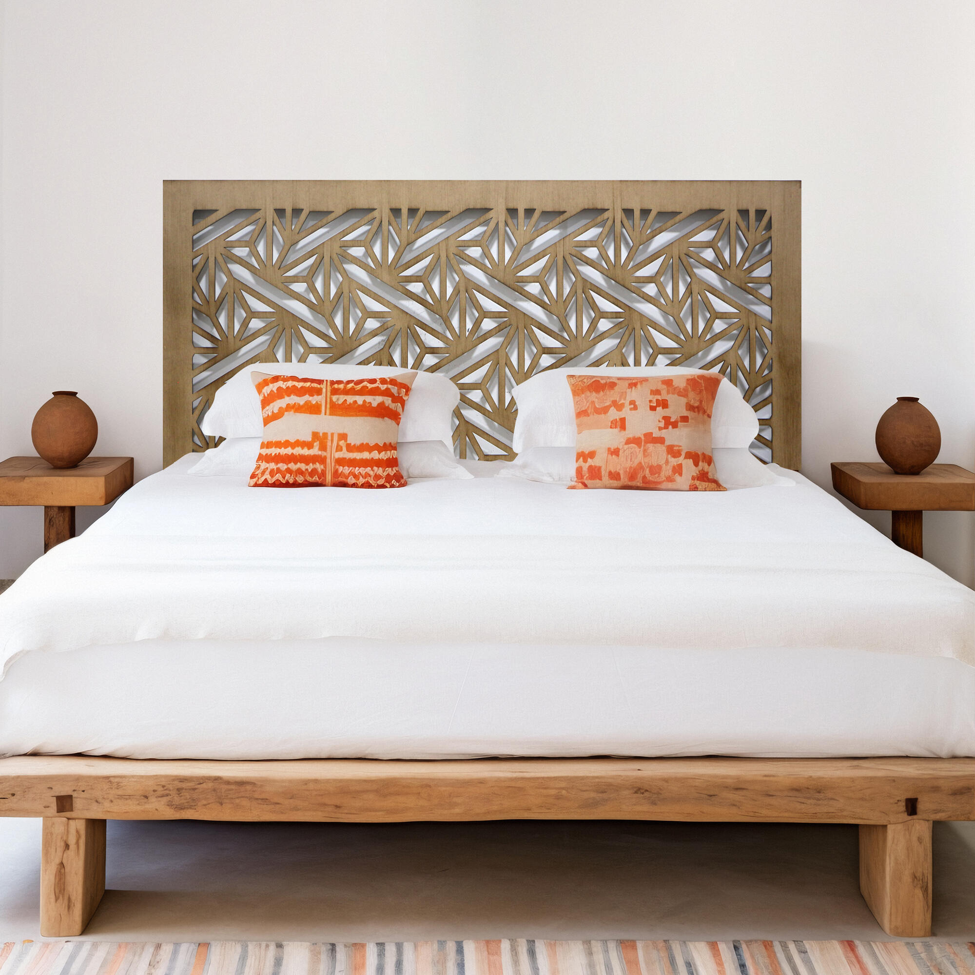 Cabecero de cama Mosaico 500 haya 155x75cm | Leroy Merlin