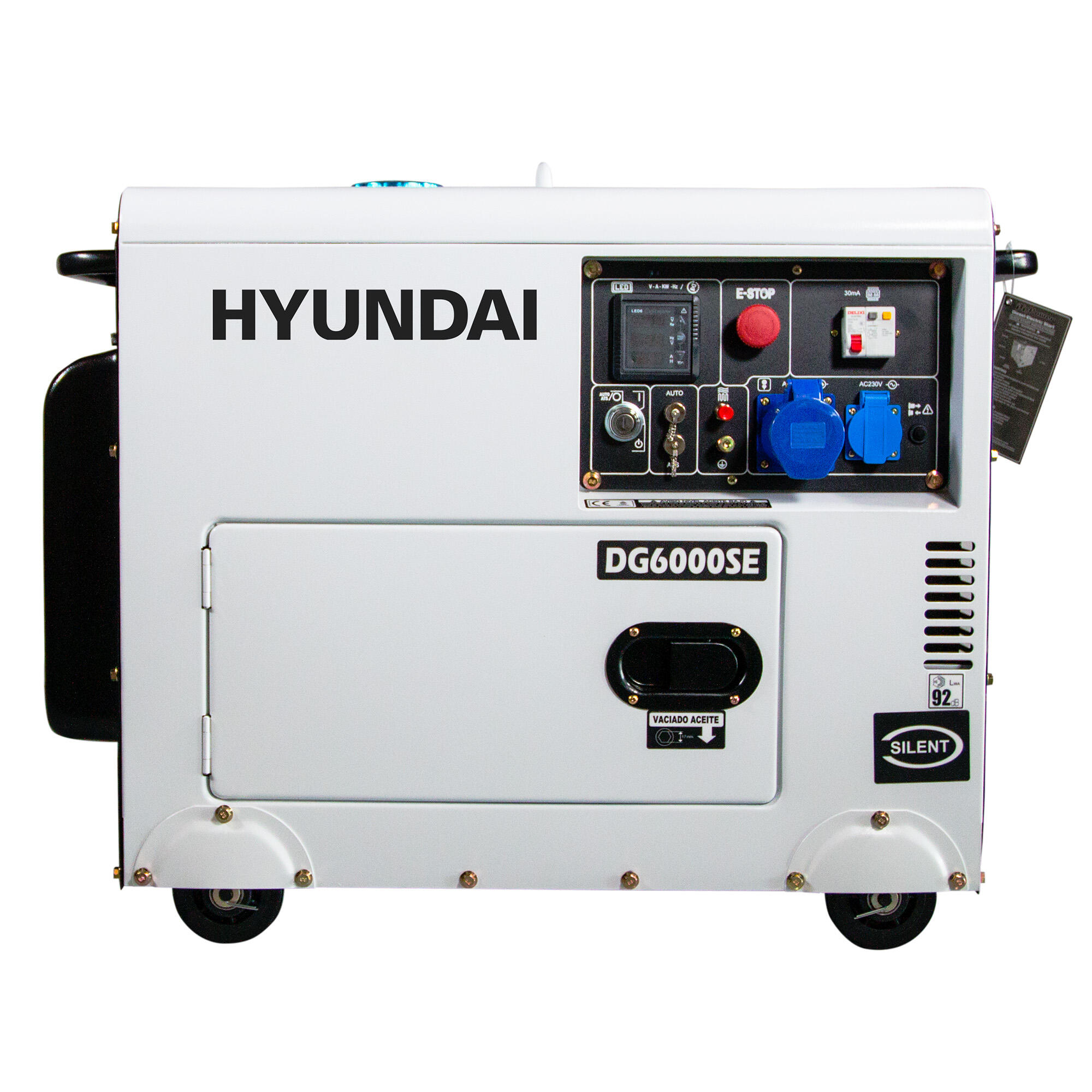 Generador HYUNDAI DHY6000SE diésel monofásico de 5000W | Leroy Merlin