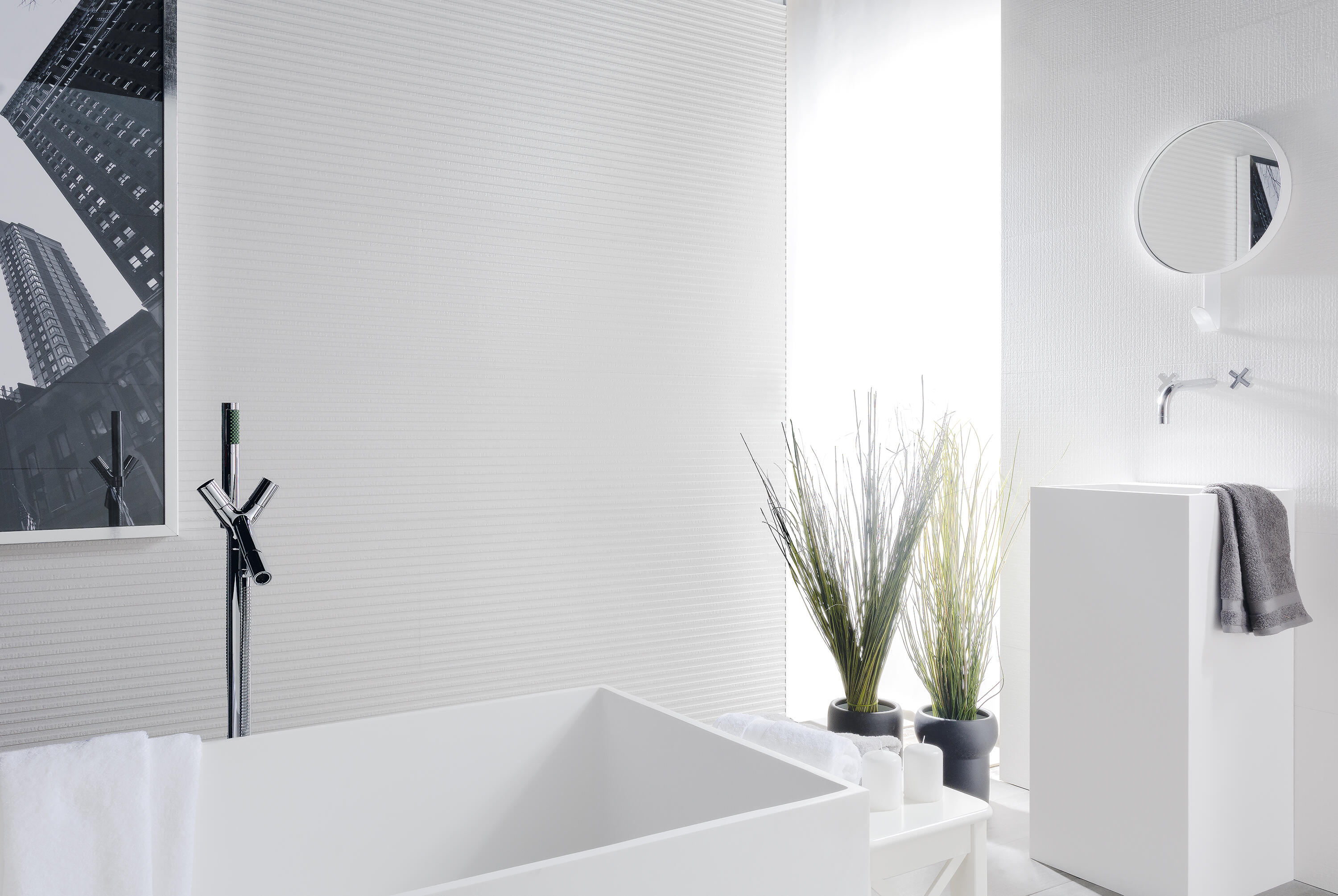 Azulejo cerámico REV JUTE NATURAL 40x120 cm blanco AZUVI CERAMIC ...