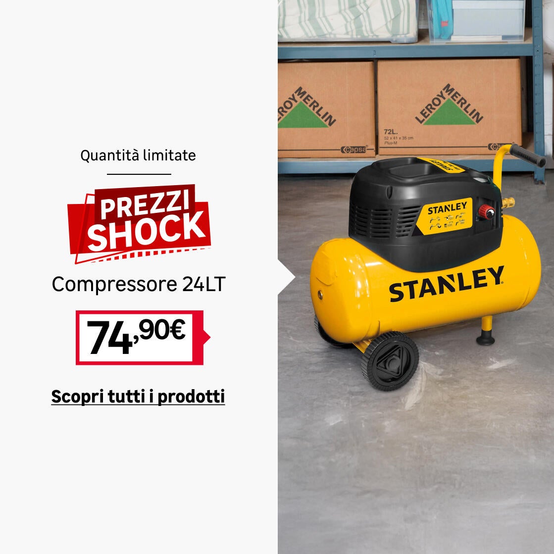 Speciale Prezzi Shock Compressore Stanley | Leroy Merlin