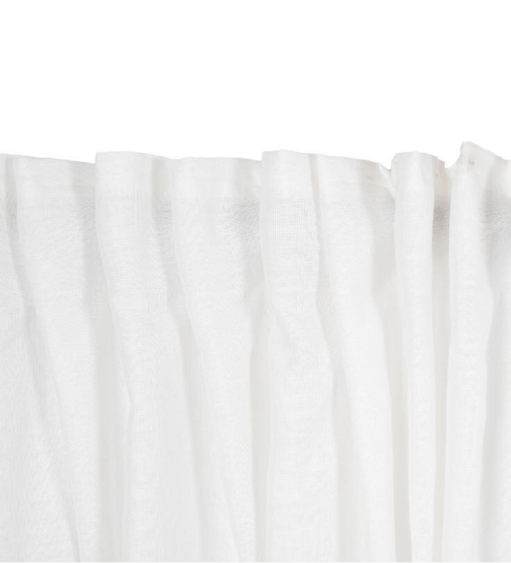 Visillo cinta frunce, trabillas Ayden liso blanco de 500x270cm | Leroy ...