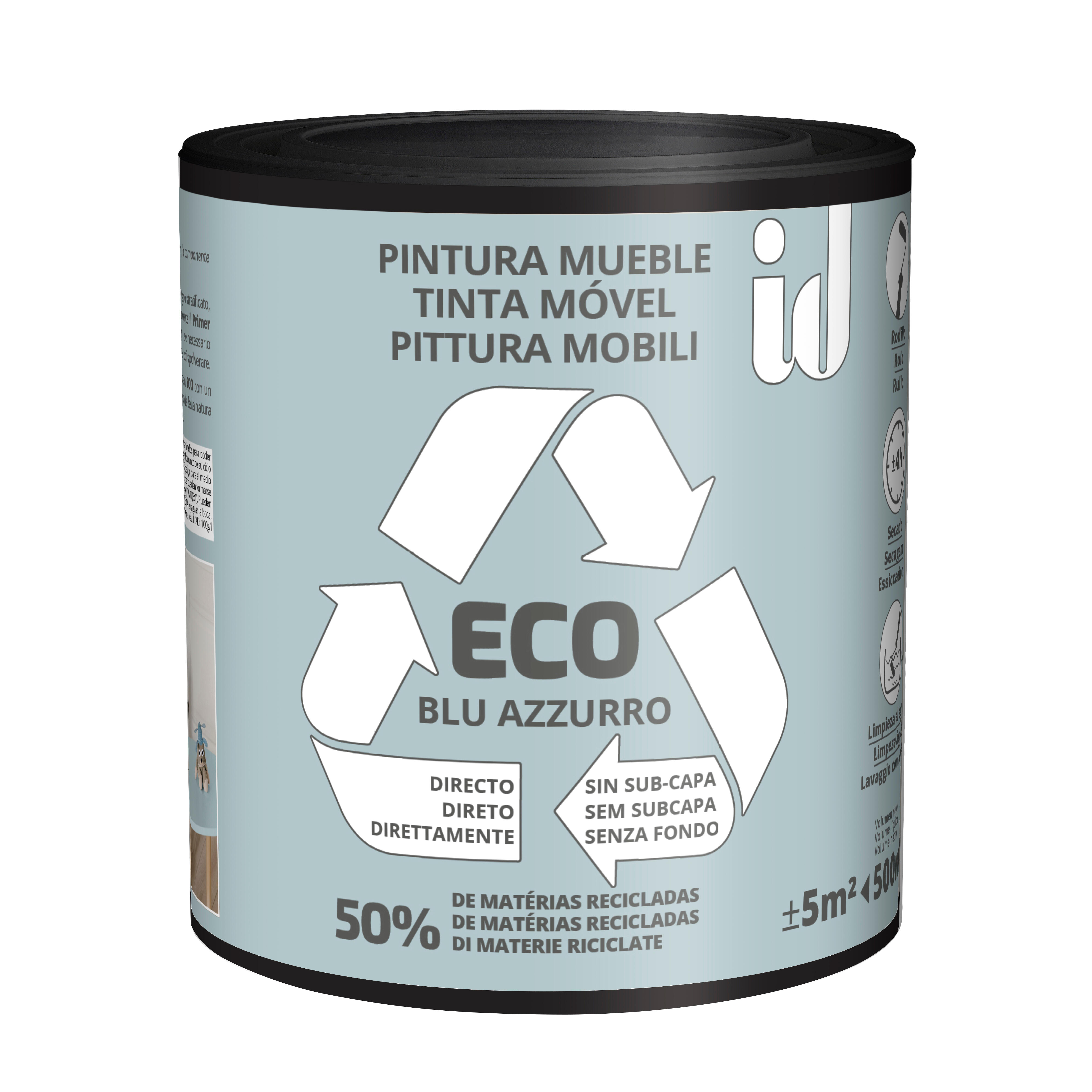 Pintura para mueble ID Ecológica ECO en color azul brisa satinado para ...