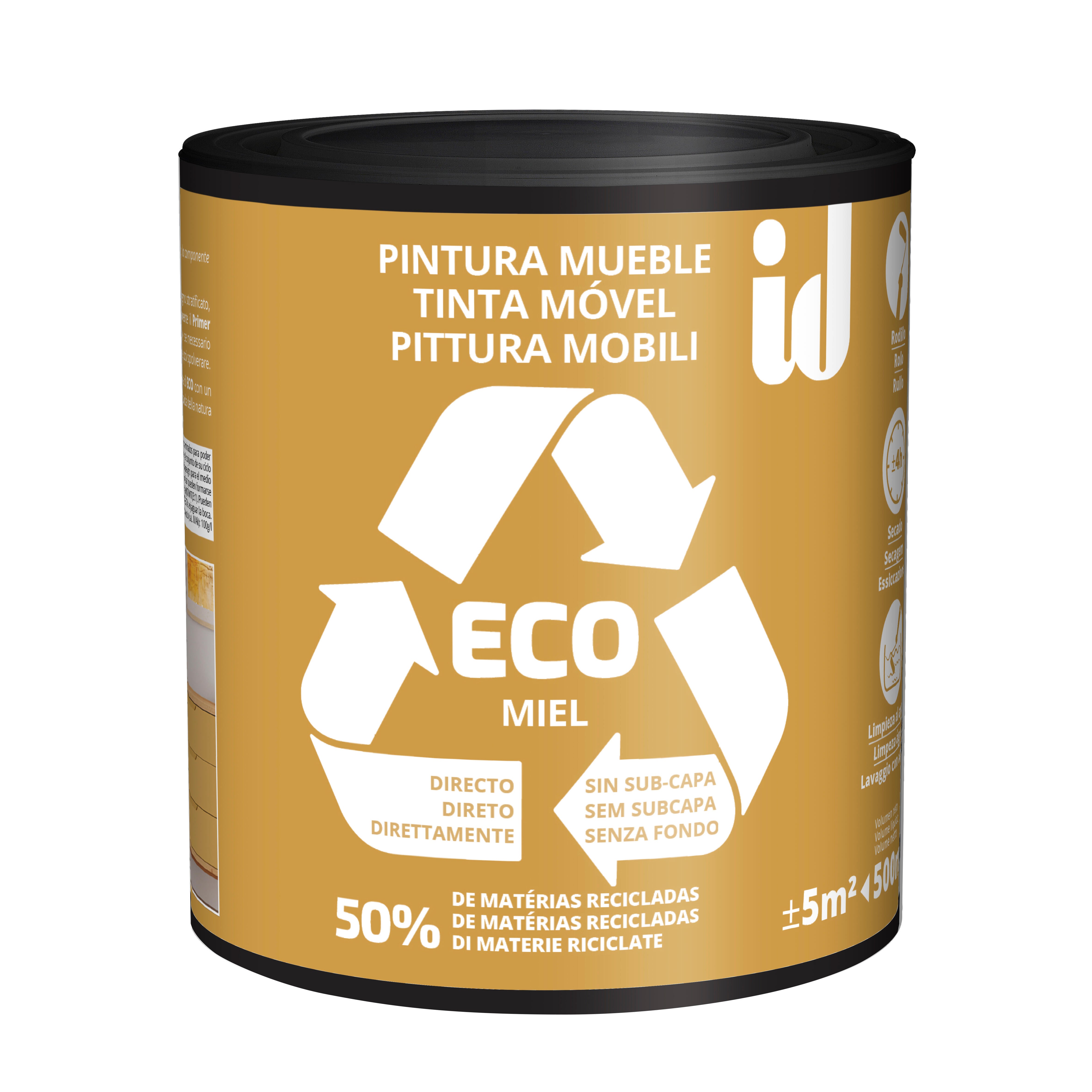 Pintura para mueble ID Ecológica ECO en color amarillo miel satinado ...