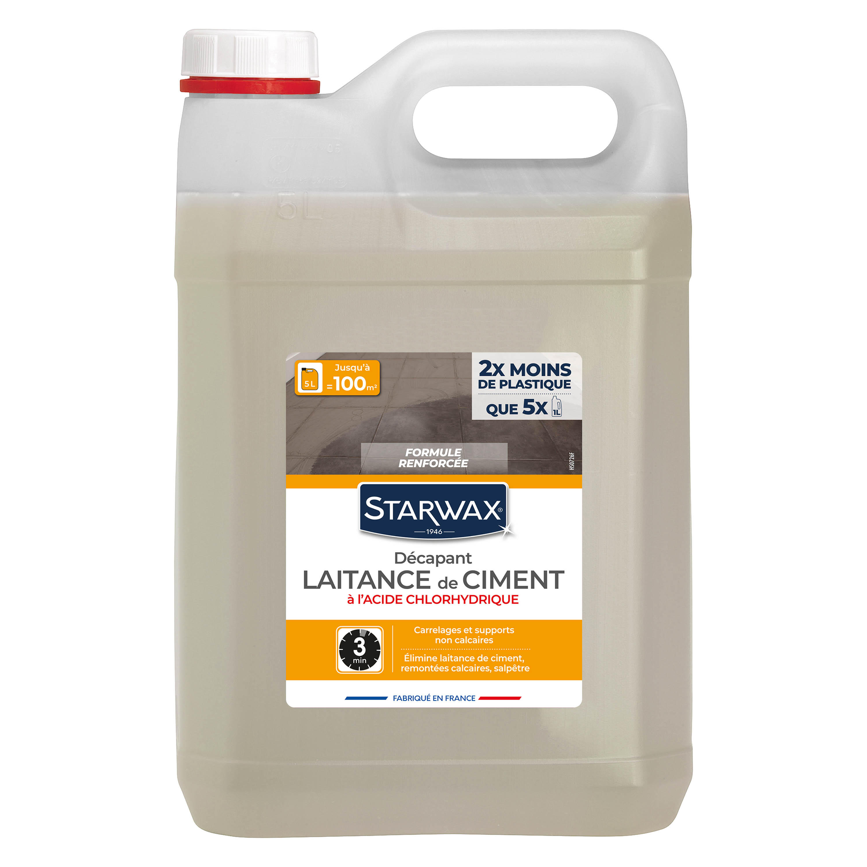 Nettoyant carrelage STARWAX Décapant laitance de ciment, 5L | Leroy Merlin