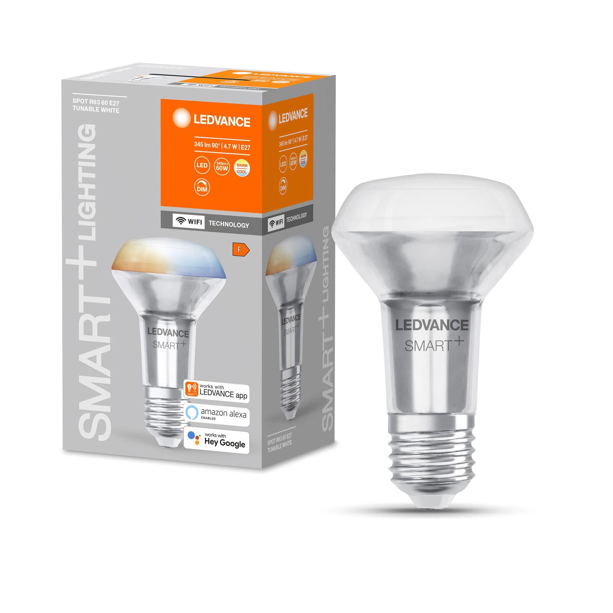 Bombilla led E27 345 lm blanco transparente intensidad regulable | Leroy Merlin
