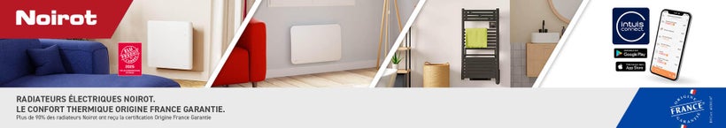 Radiateur électrique connecté double système de chauffe 1500W NOIROT ...