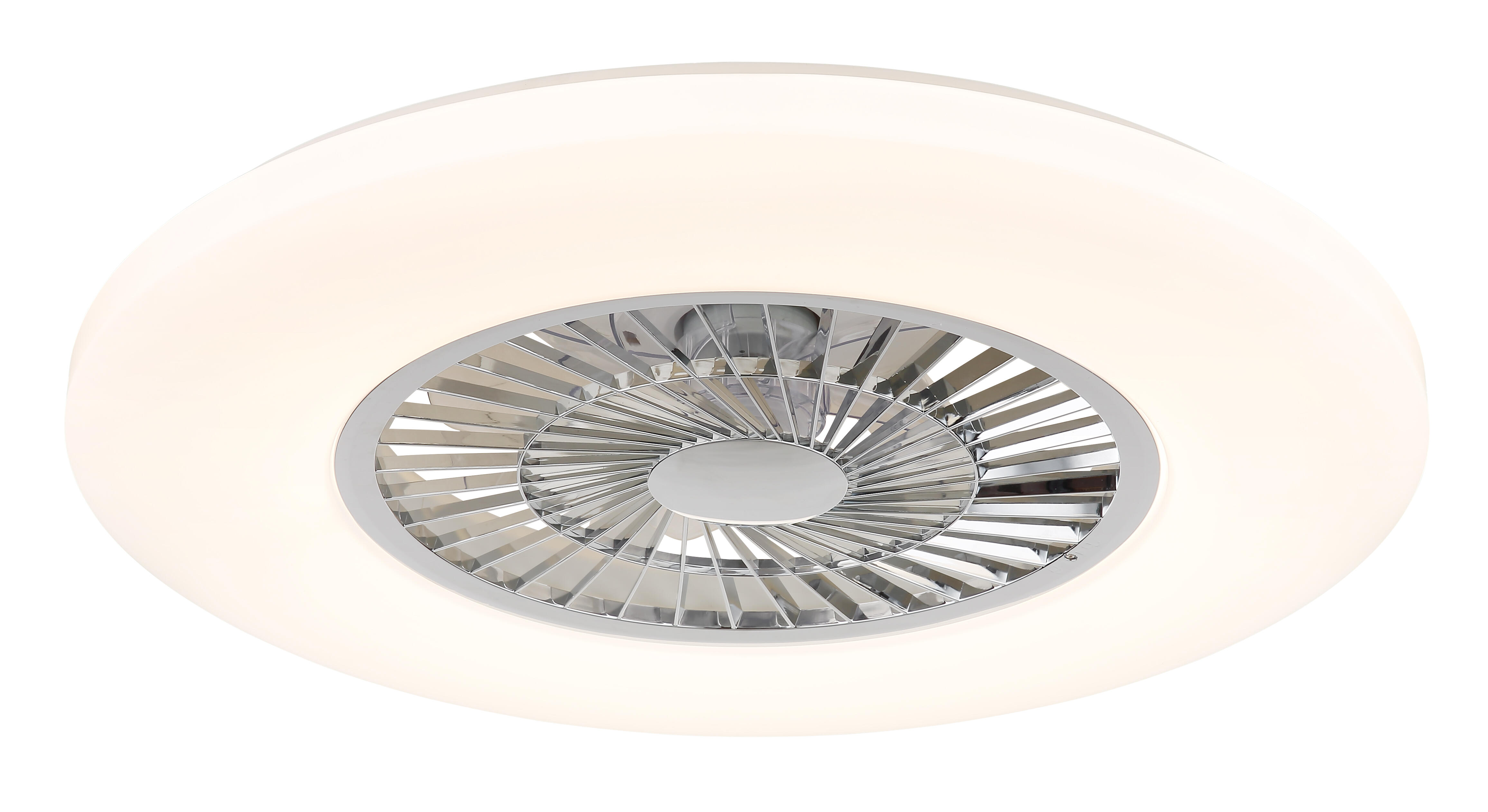 Ventilador de techo con luz AC con mando Globo Alva blanco Ø59.5 cm ...