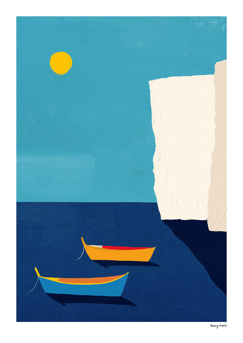 Affiche Pod fish, assorti BLUE ART l.30 x H.40 cm | Leroy Merlin