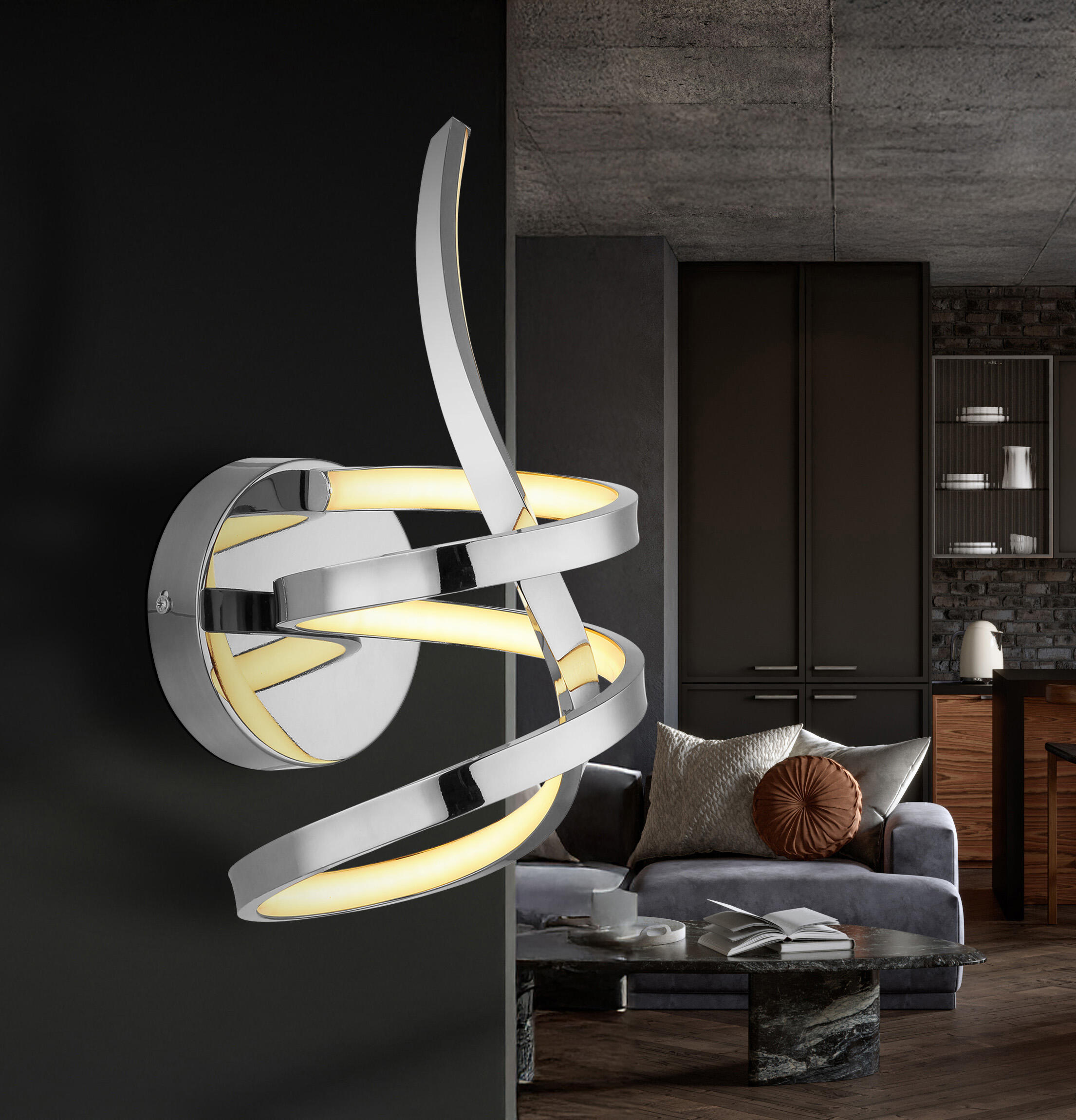 Plafón LED gris 900 lm amarillo cálido 16 cm | Leroy Merlin