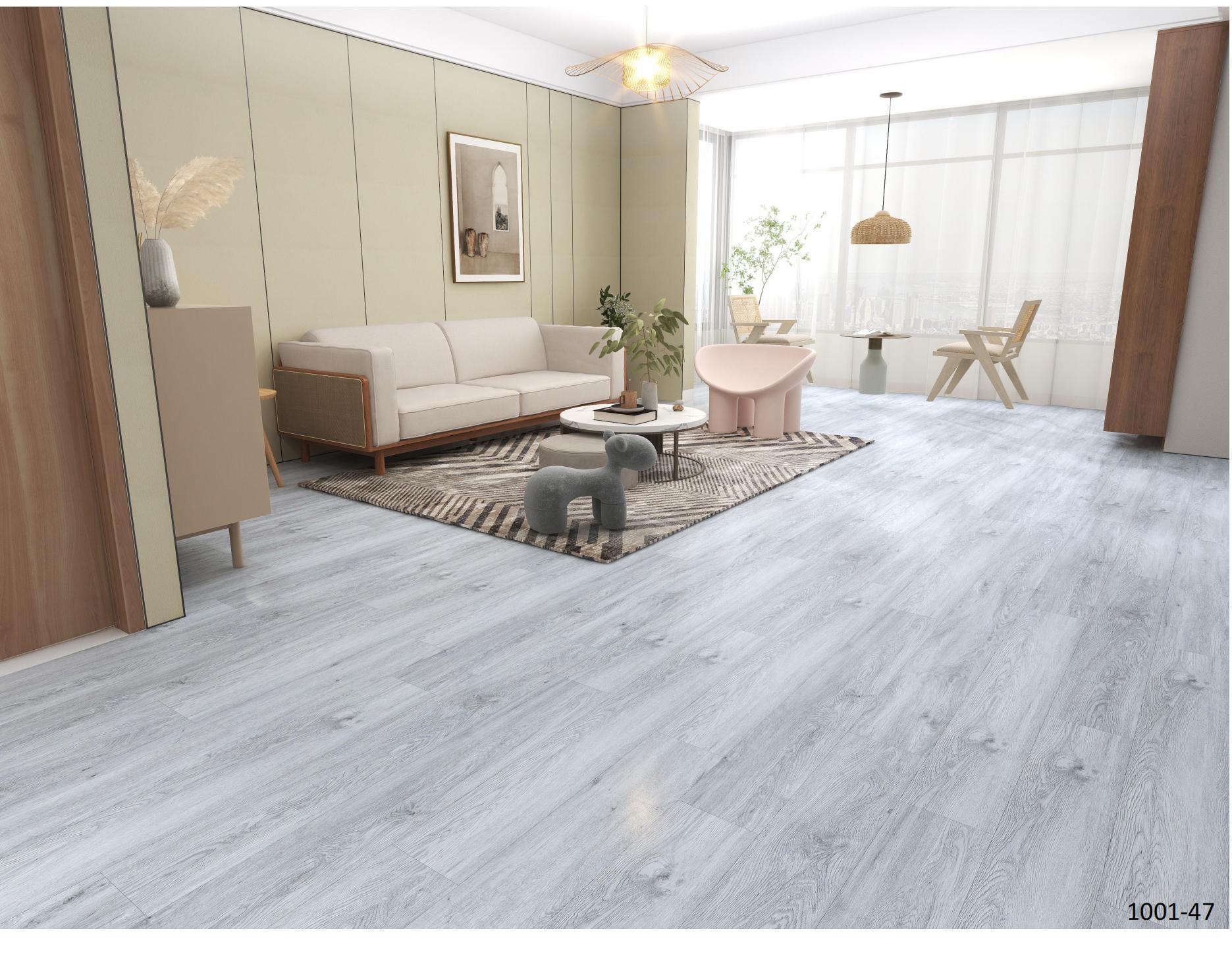Suelo vinílico SPC clic Premium MAGNUM efecto madera gris PADOUK ...