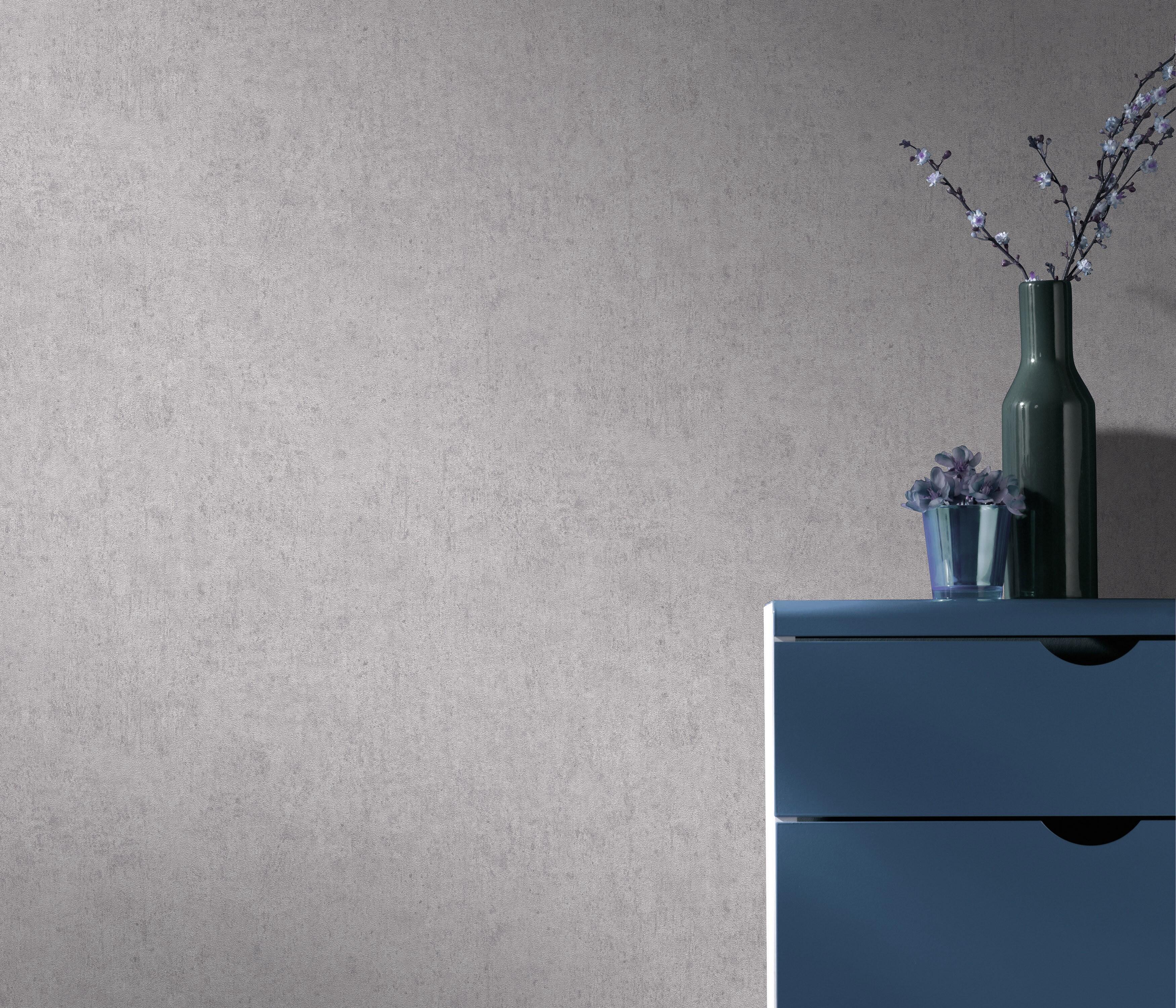 Papel pintado vinilo aplicación cola en pared Liso Valhalla 7 gris ...