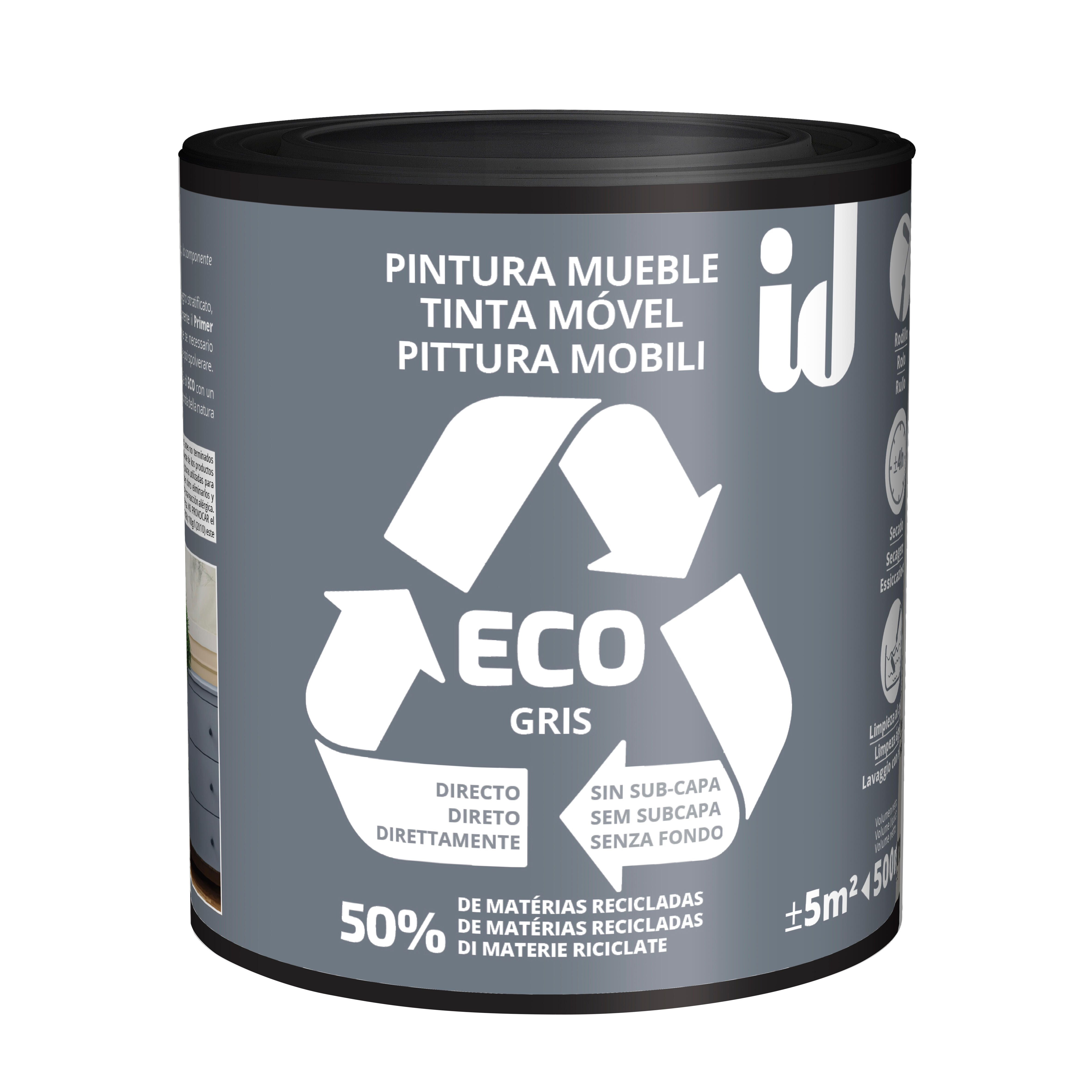 Pintura para mueble ID Ecológica ECO en color gris satinado para ...