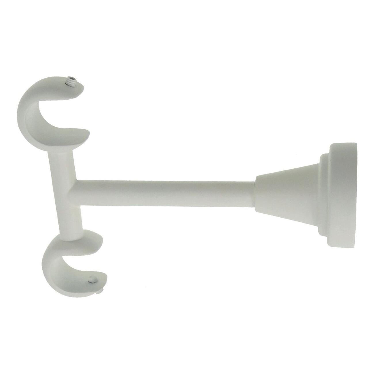 Supporto doppio aperto Ø 16 mm Stelvio in alluminio bianco opaco 9 cm ...