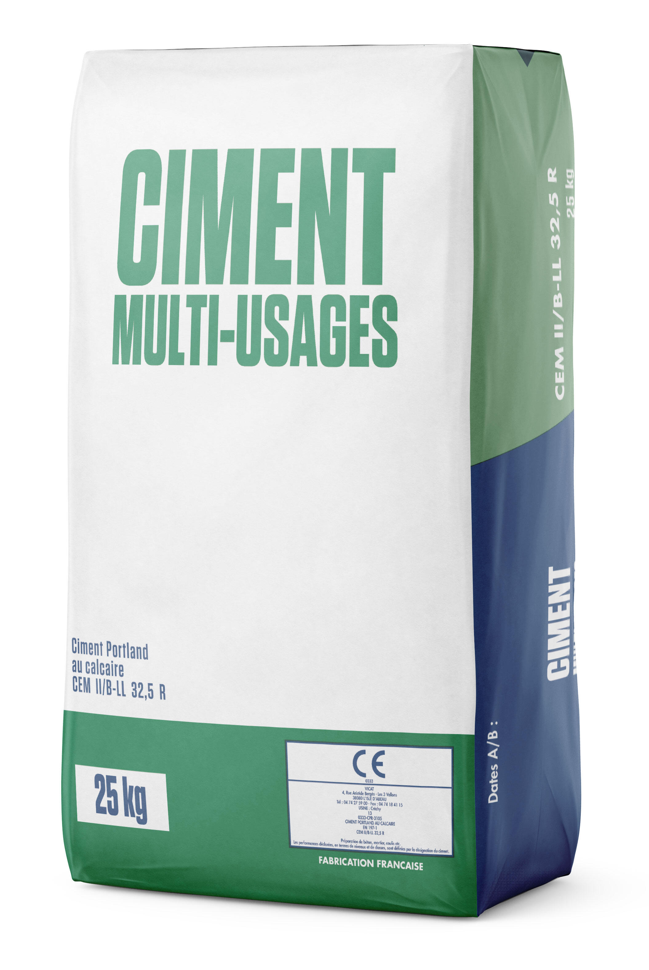 CIMENT GRIS 25KG CE VICAT | Bricoman