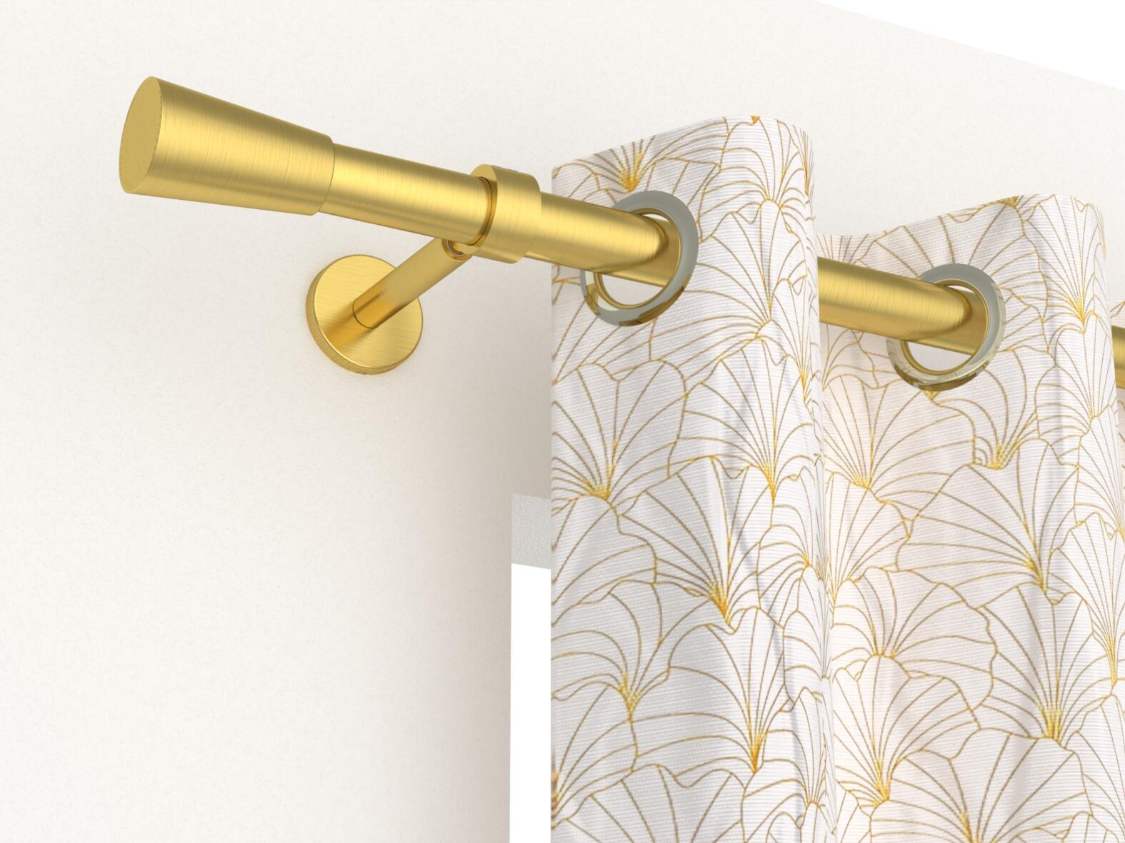 Kit de barres à rideaux Chic 28 mm, laiton chromé 200 cm | Leroy Merlin