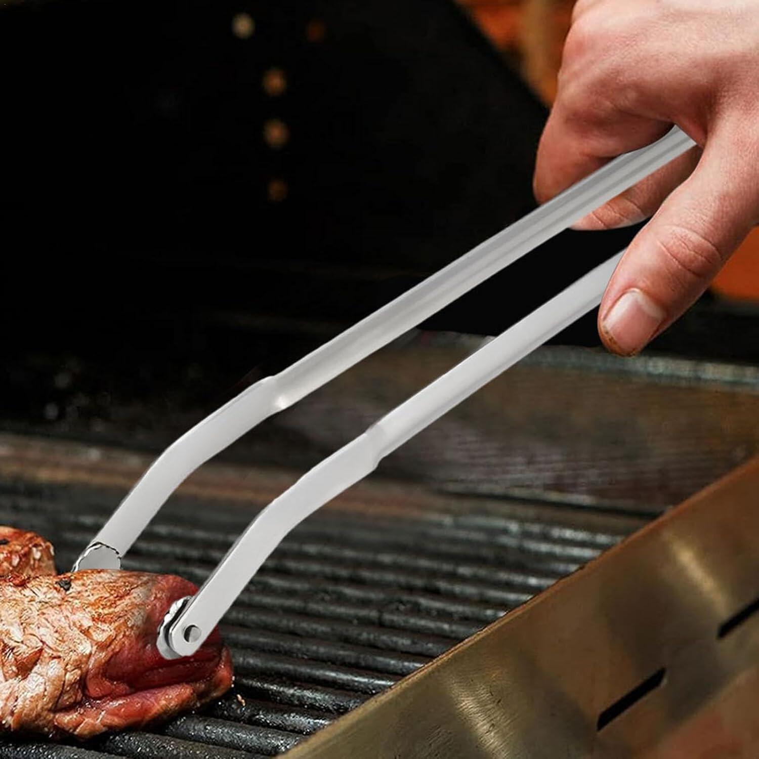 Pinza giratoria barbacoa de acero inoxidable | Leroy Merlin