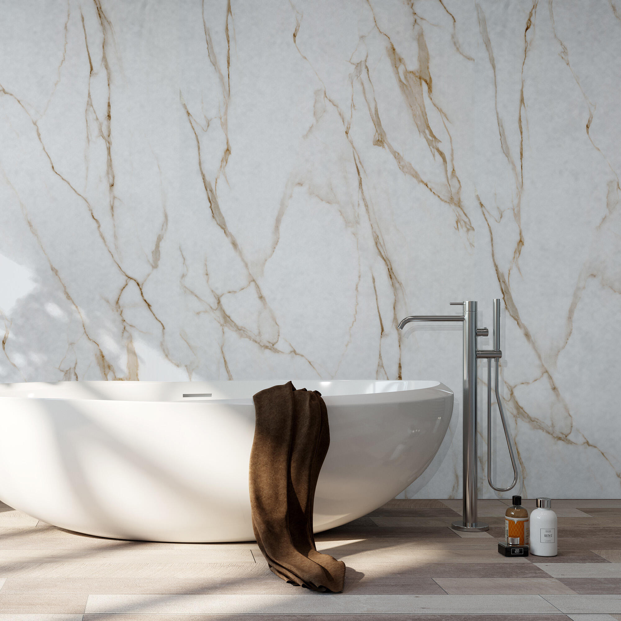 Revestimiento de pared decorativo efecto mármol de PVC serie Dumawall ...