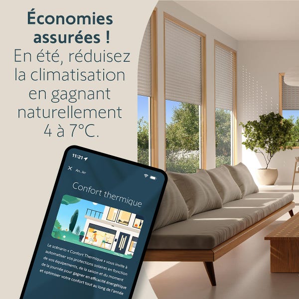 Capteur solaire d'ensoleillement et de température Sunteis io, SOMFY ...