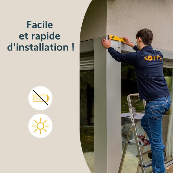 Capteur solaire d'ensoleillement et de température Sunteis io, SOMFY ...