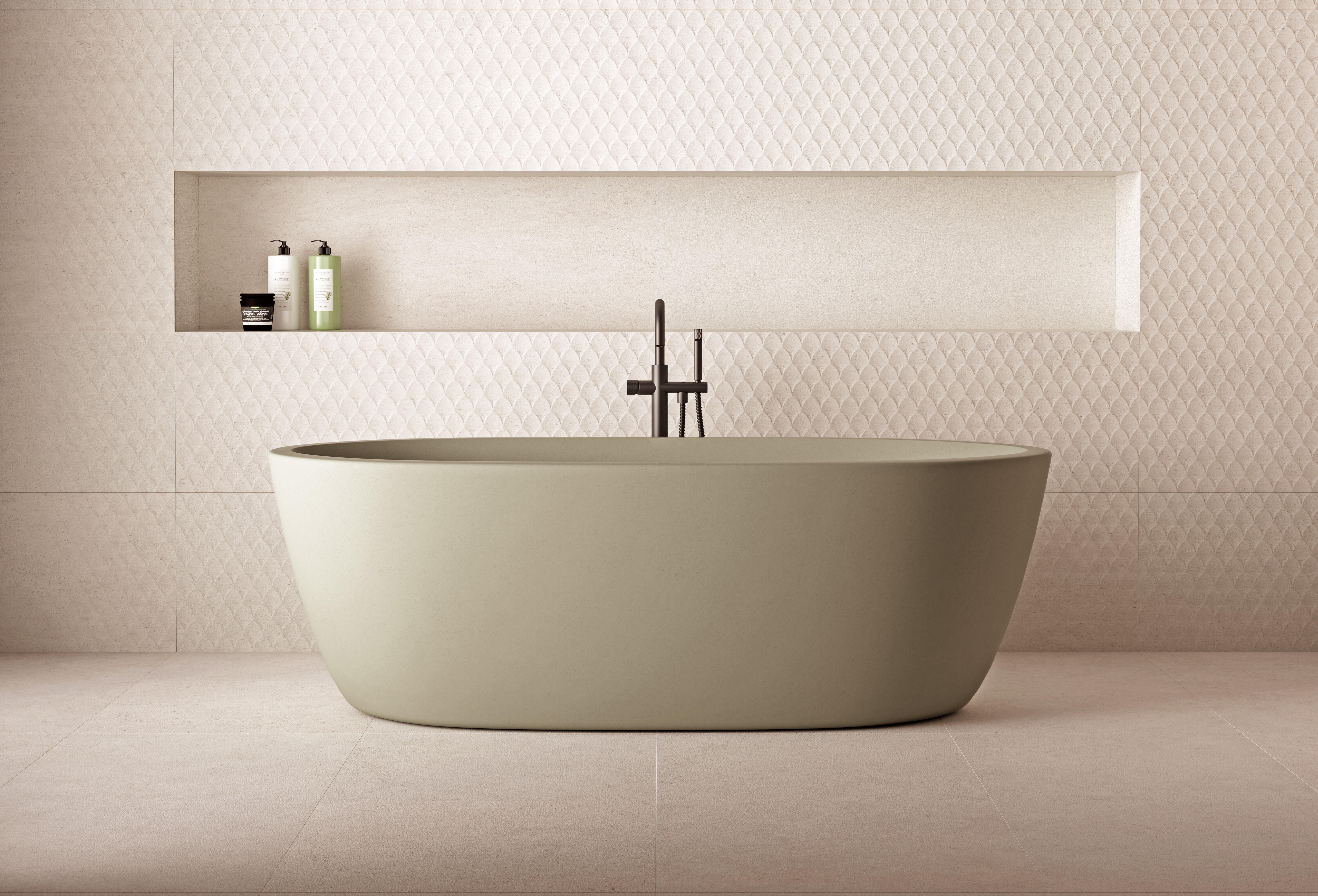 Azulejo cerámico Calizia efecto relieve natural 40x120 cm AZUVI CERAMIC ...