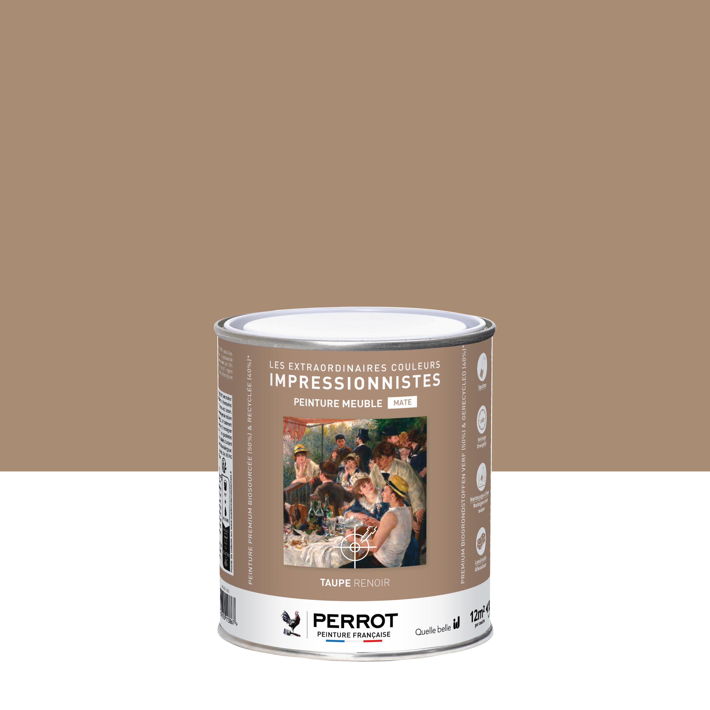 Peinture meuble et objet Perrot ID taupe mat 1L | Leroy Merlin