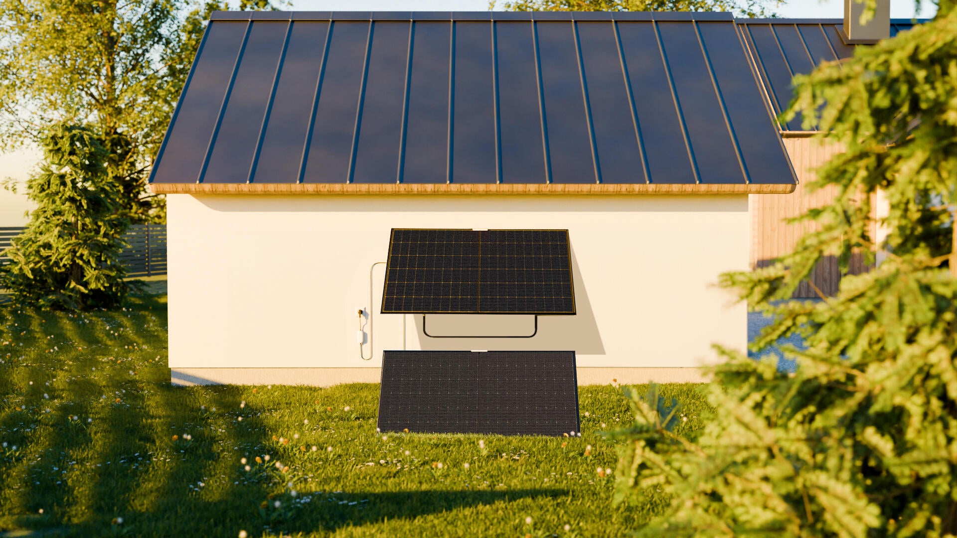 Extension panneau solaire plug&play sol / mur 500Wc BEEM | Leroy Merlin