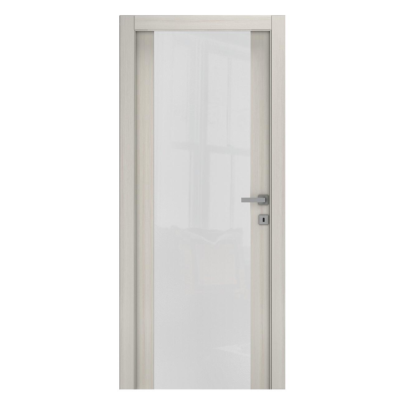 Porta interna a battente Oxford Vetrata colore palissandro, L 90 x H ...