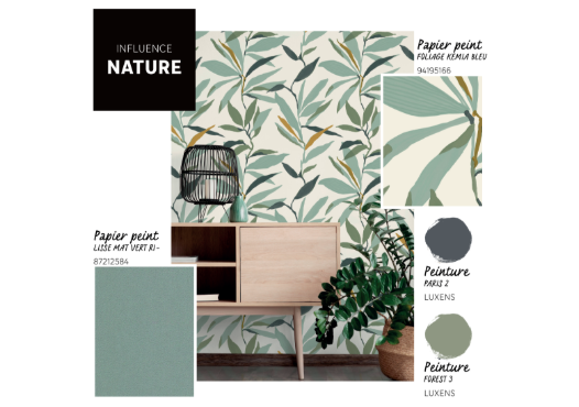 Le feuillage, signature d’un papier peint naturel | Leroy Merlin