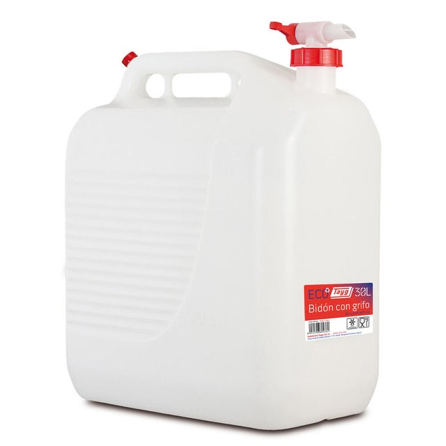 Bidón agua: capacidad 20L, ideal para camping y hogar