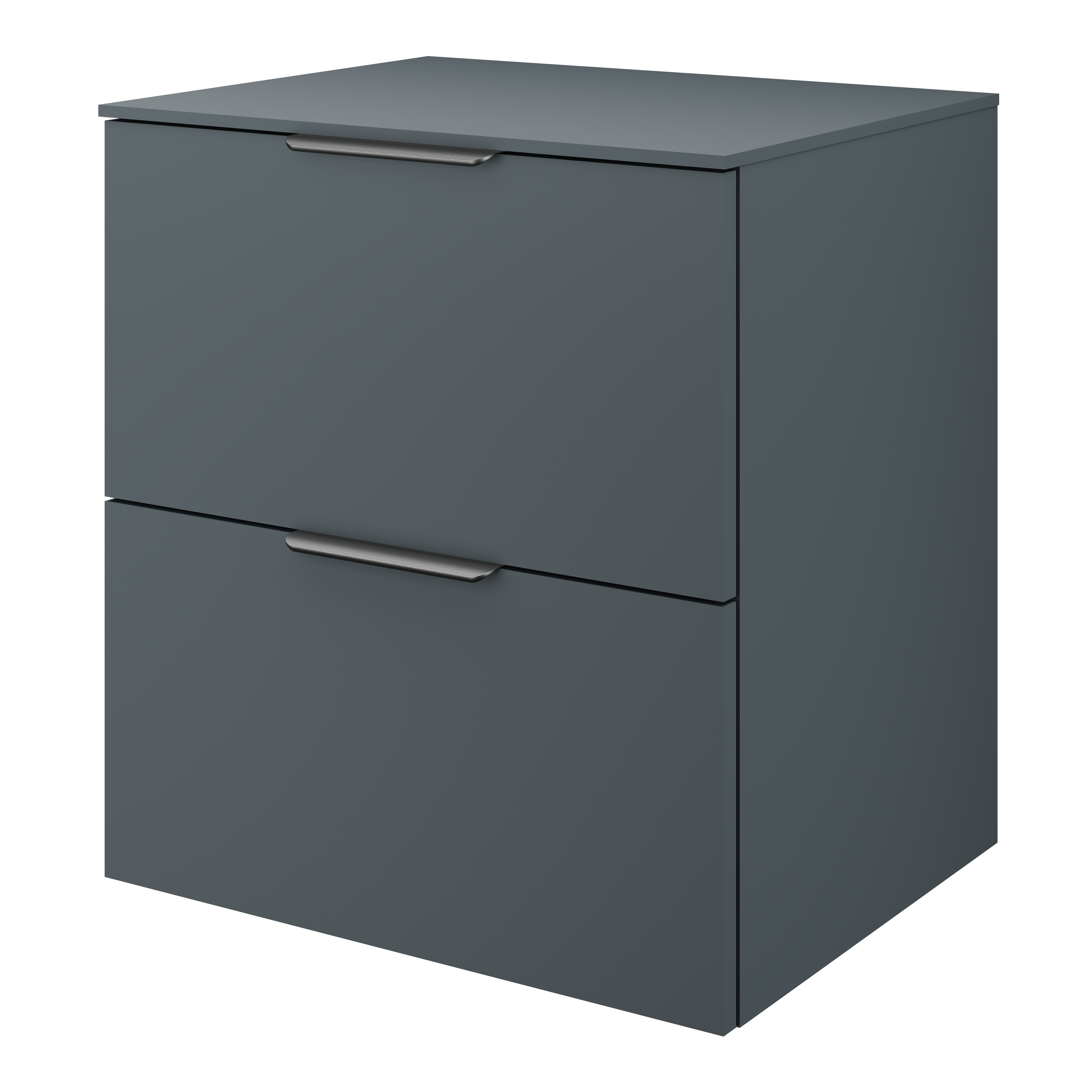 Mobile da bagno sotto lavabo Neo grigio L 60 x H 65 x P 48 cm 2 cassetti, lavabo non incluso ...