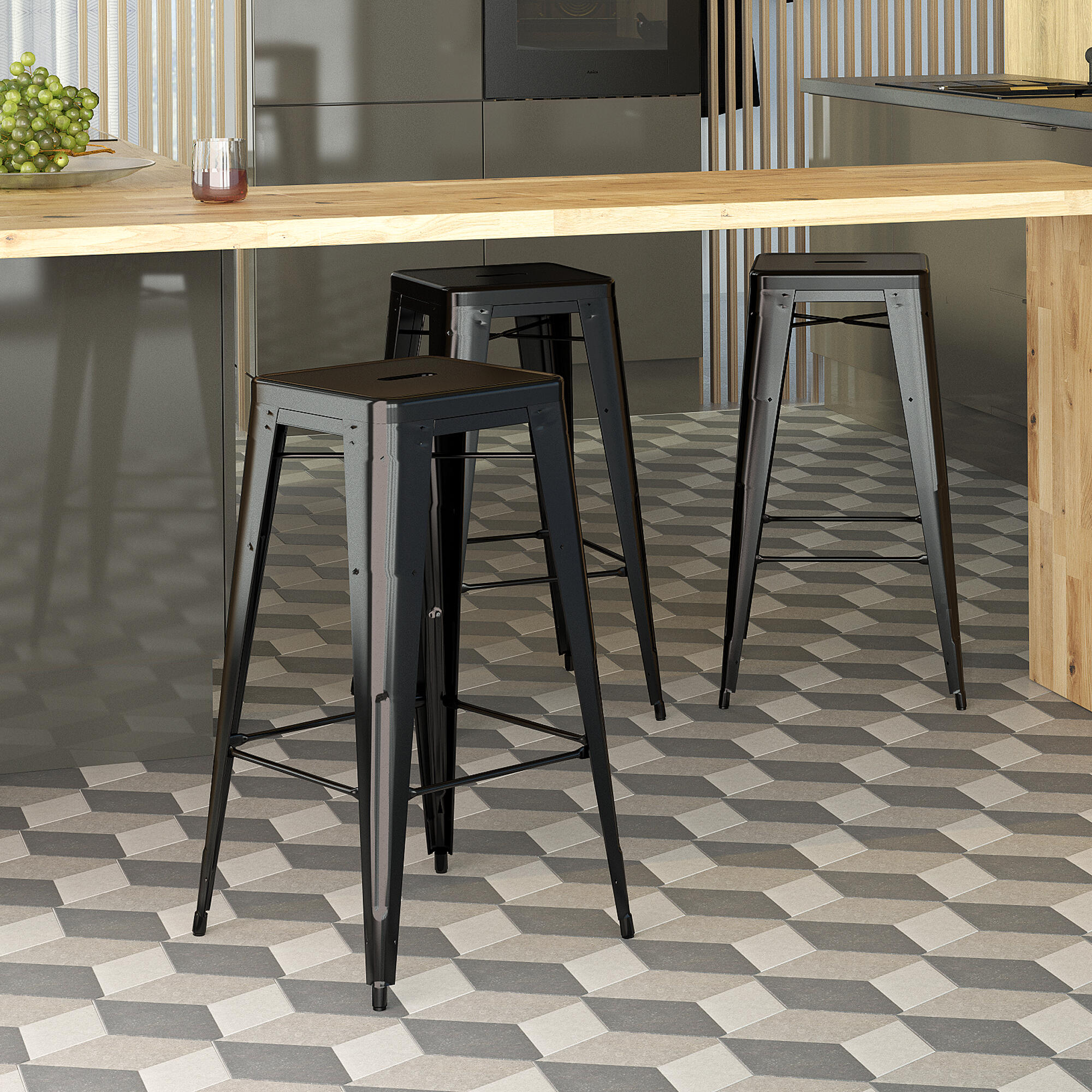 Hokery tapicerowane, stołki barowe z regulacją wysokości