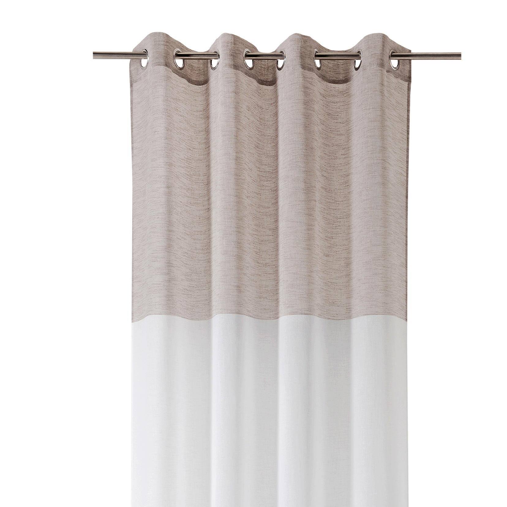 Voilage semi-transparent, Johan, gris H.280 x l.140 cm INSPIRE | Leroy ...