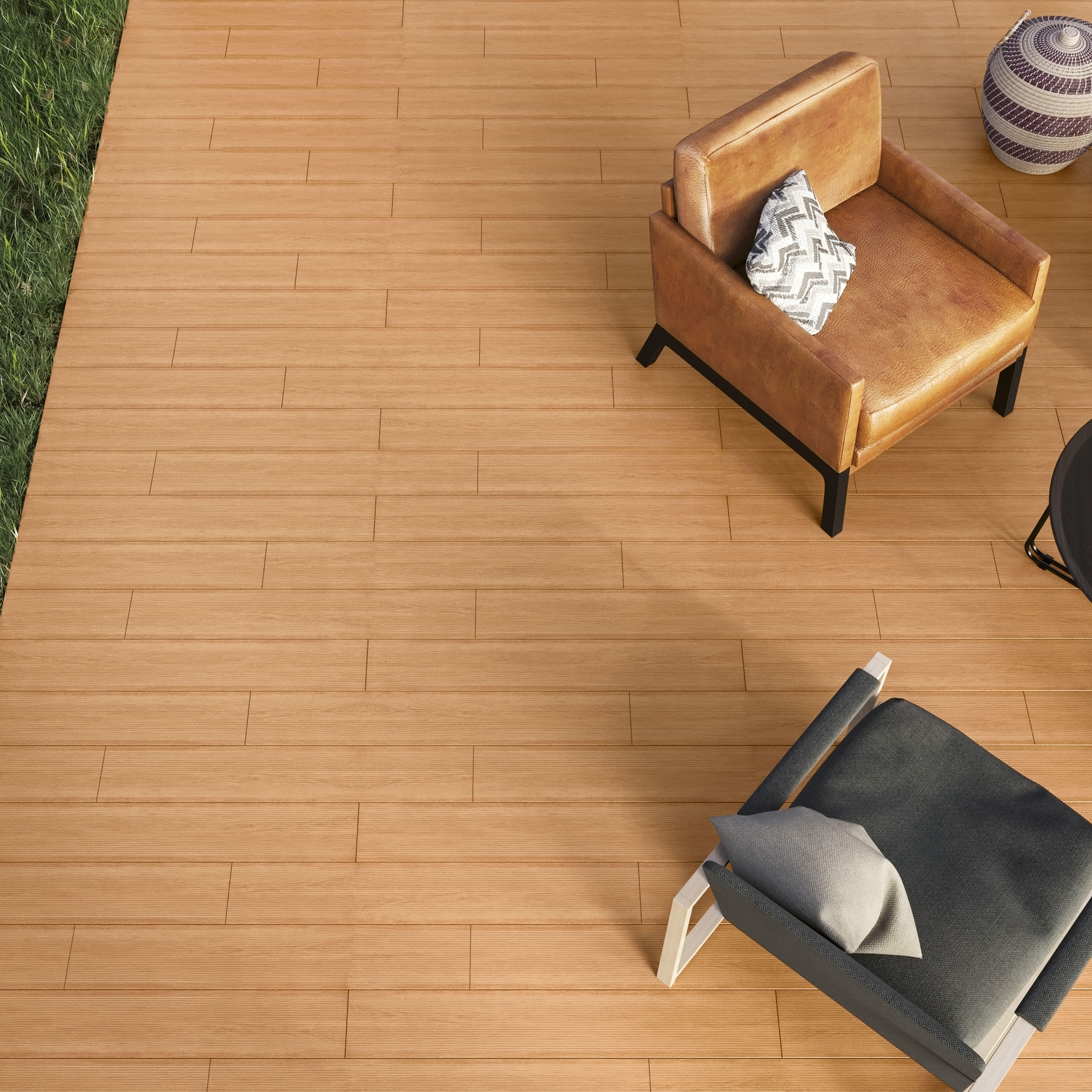 Suelo/Azulejo porcelánico Deck efecto madera nut 20x120 cm C3 | Leroy ...