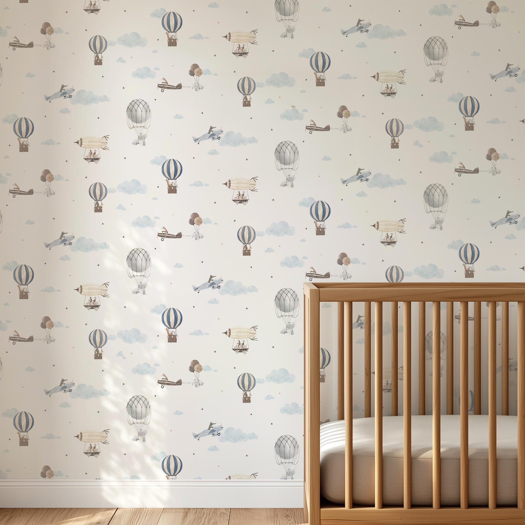 Papel pintado tapiz aplicación cola en papel Infantil Pippo animales ...