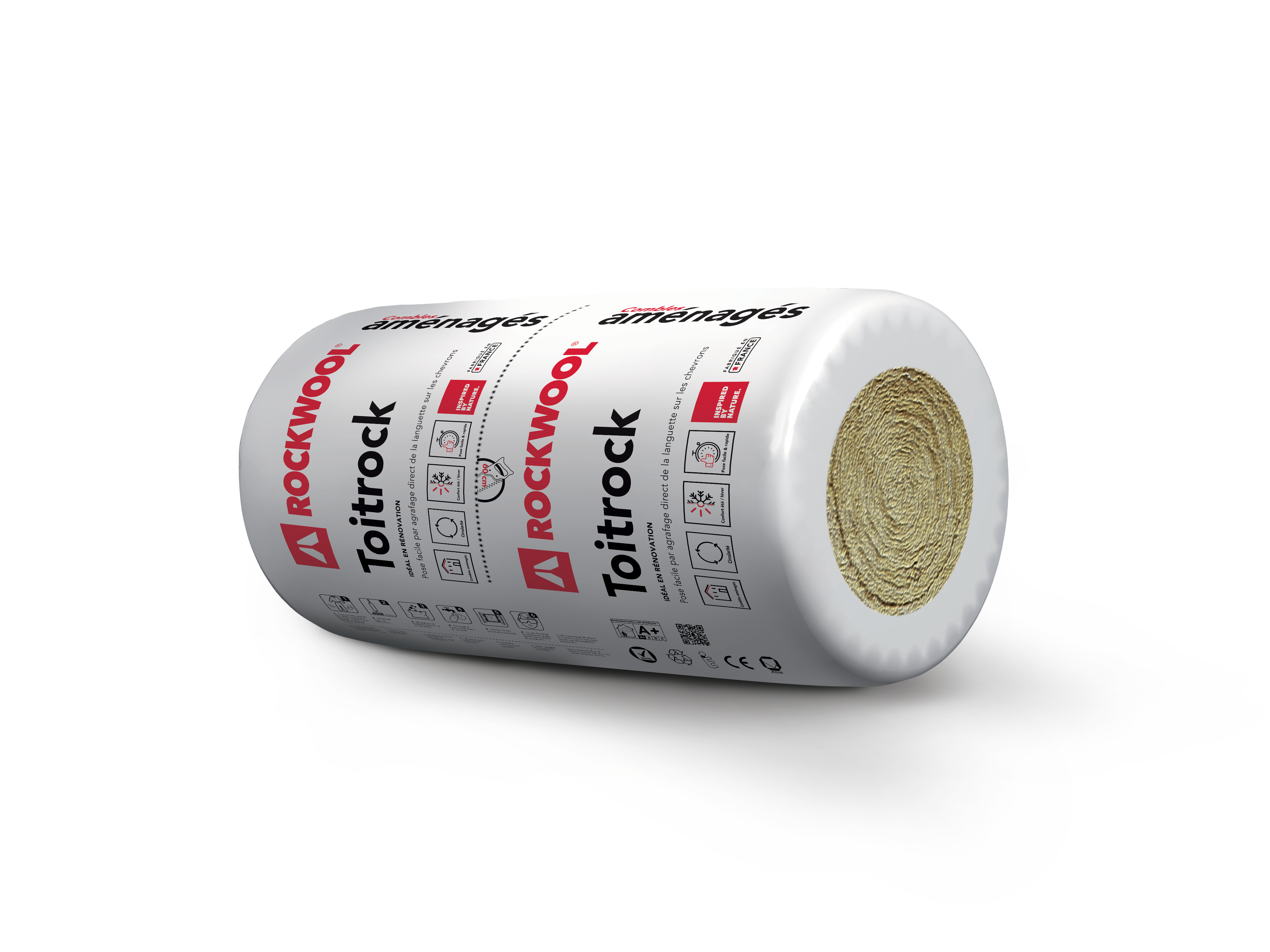 Lot de 2 Rouleaux laine de roche ROCKWOOL Toitrock, Ep.70mm, 7x0.45m, R1.75 | Leroy Merlin