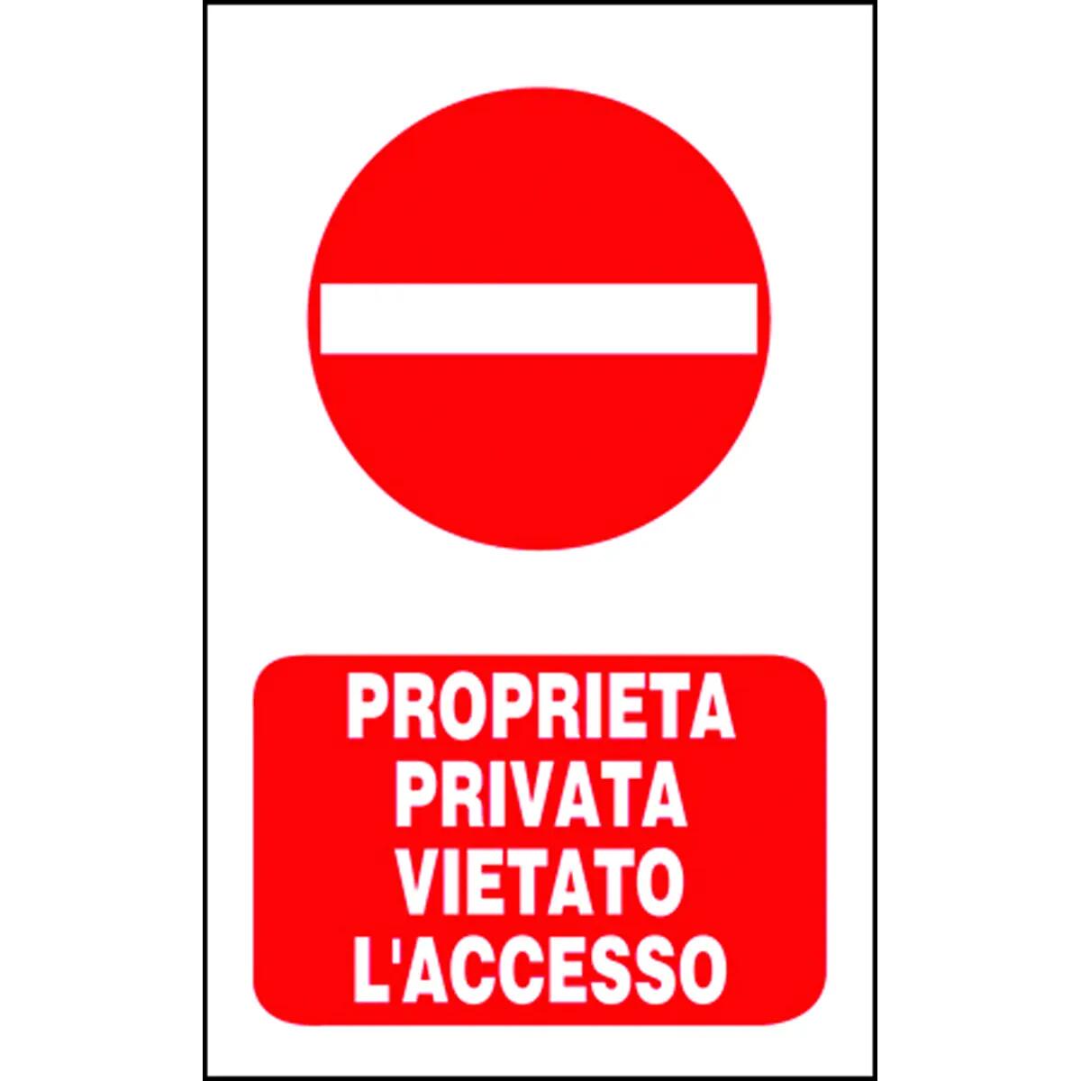 Cartello segnaletico Strada privata pvc 20 x 30 cm | Leroy Merlin
