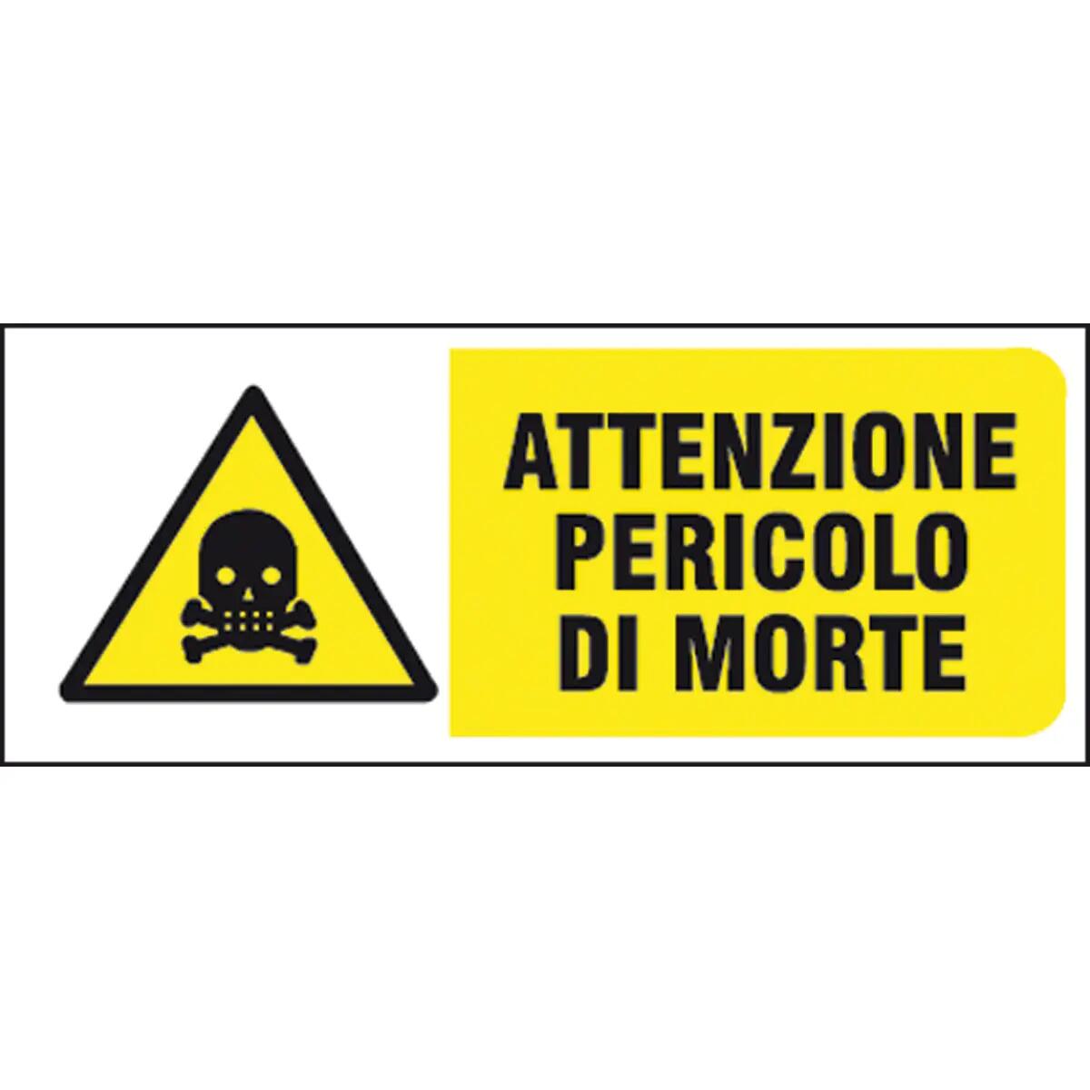Cartello segnaletico Attenzione pericolo di morte pvc x 14 cm | Leroy ...